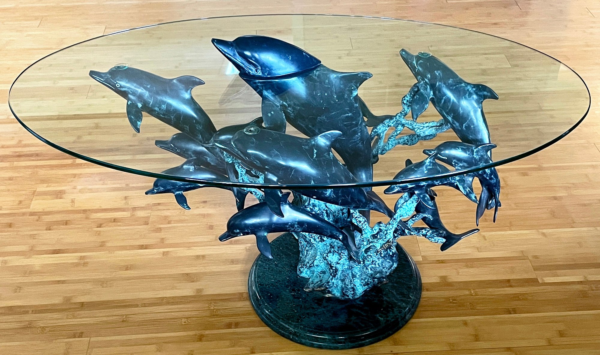Very Cool Bronze San Pacific International Dolphin Base Above And Below ...