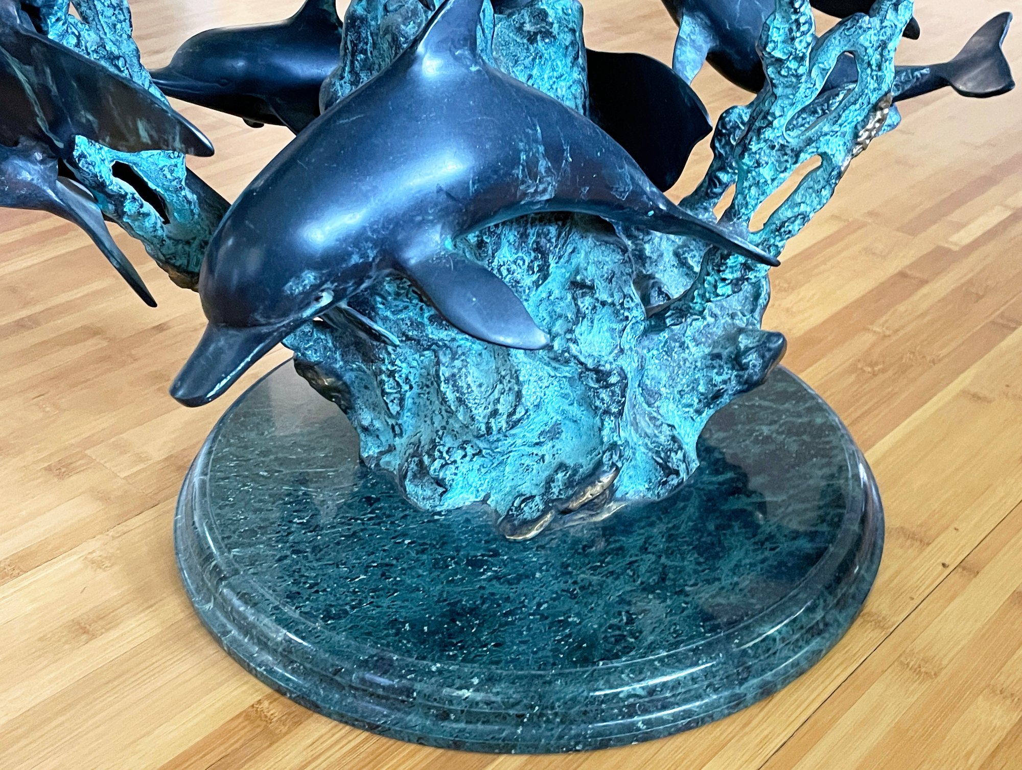 Very Cool Bronze San Pacific International Dolphin Base Above And Below ...