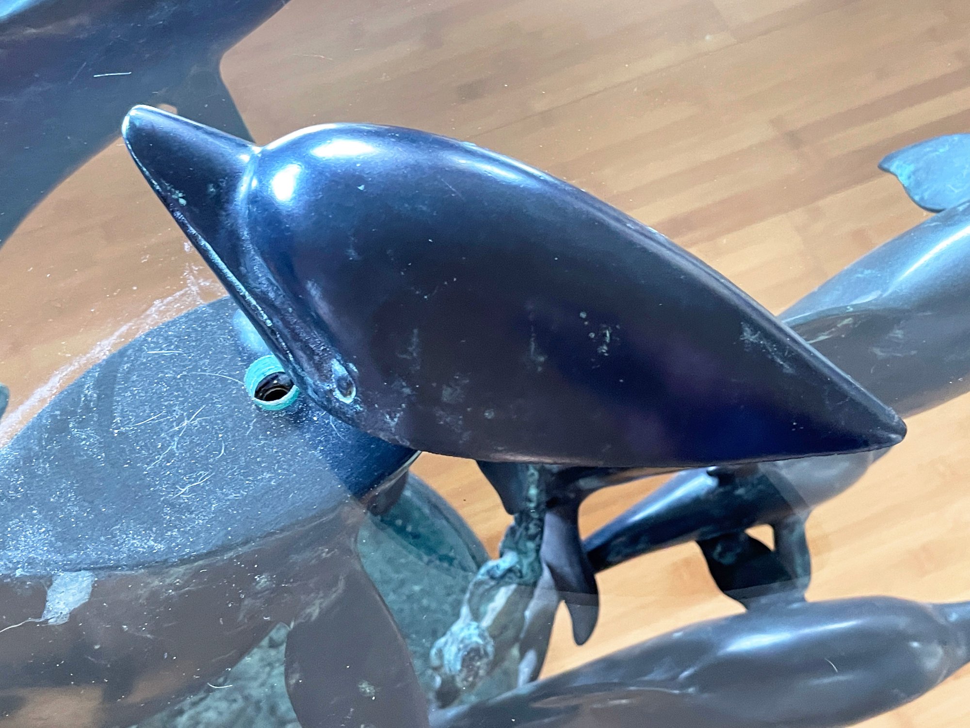 Very Cool Bronze San Pacific International Dolphin Base Above And Below ...