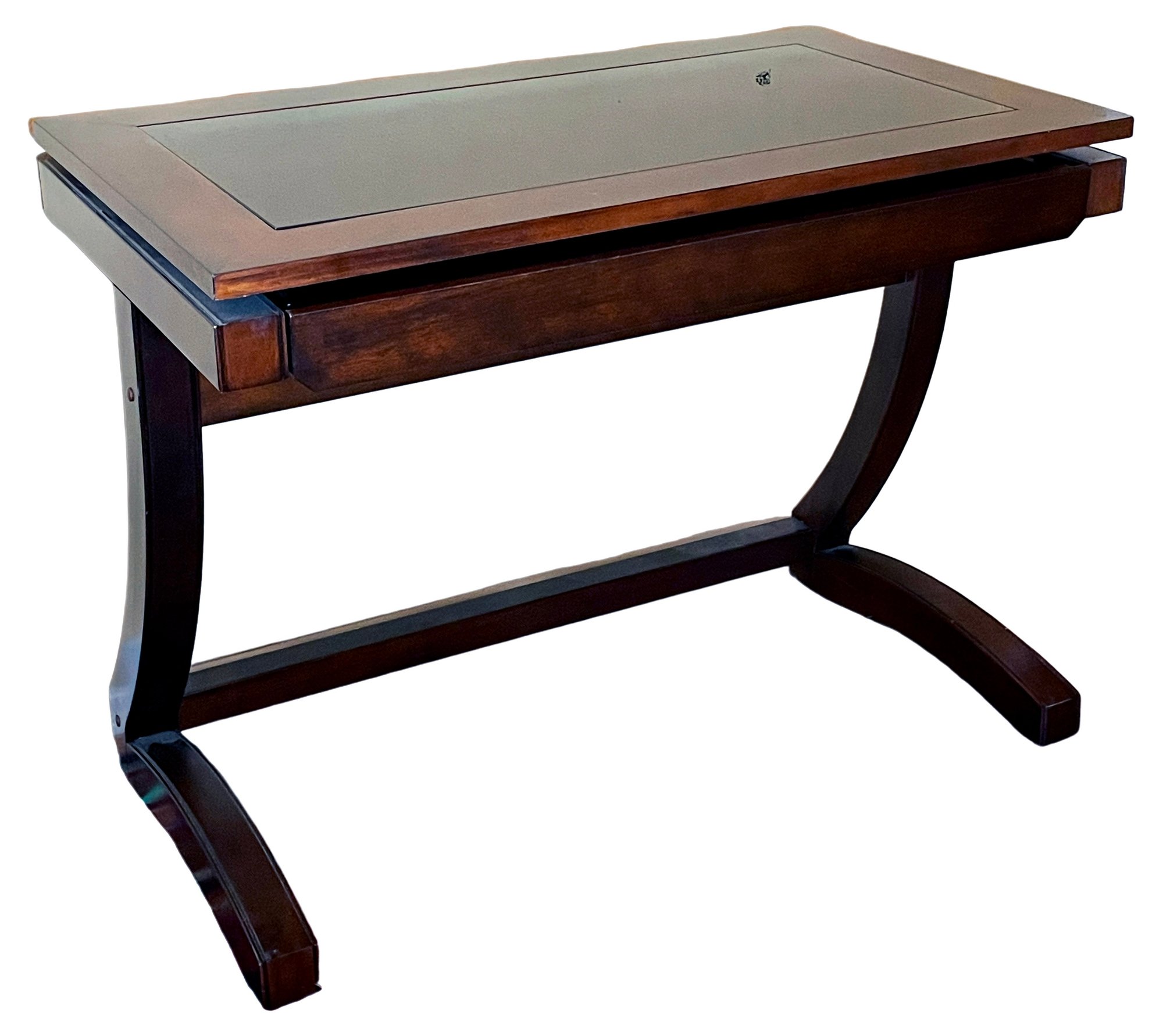 Modern Z-leg Desk With Glass Top #29913 | Auctionninja.com