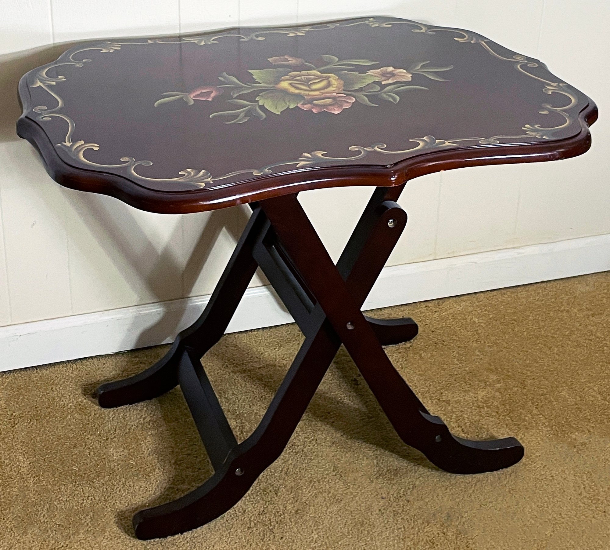 Vintage Powell Painted Wood Folding Table #29925 | Auctionninja.com