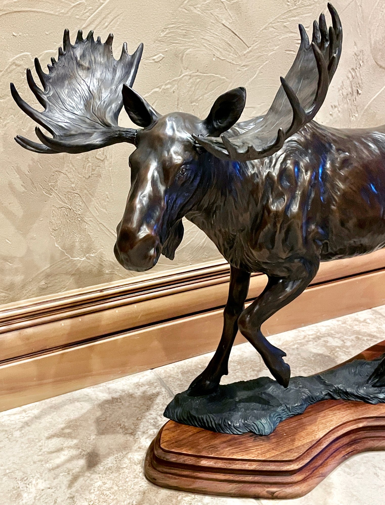 Stephen LeBlanc Bronze Moose Statue Signed, 8/25 #30075 | Auctionninja.com
