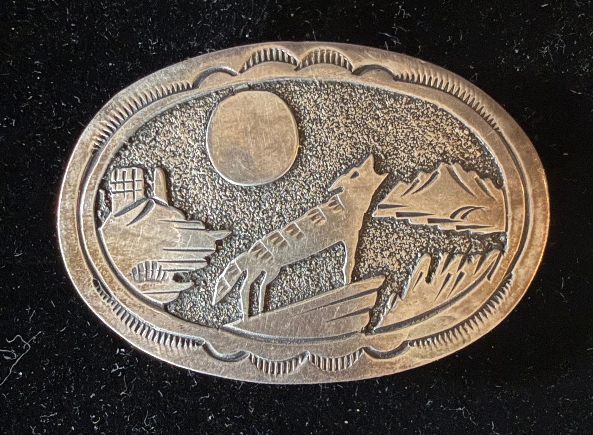 Artist Signed Sterling Belt Buckle, 16.2g, Likely Gene Gibson #38925 ...