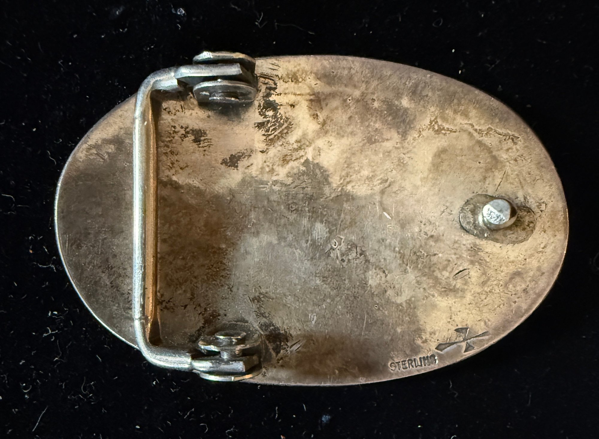 Artist Signed Sterling Belt Buckle, 16.2g, Likely Gene Gibson #38925 ...