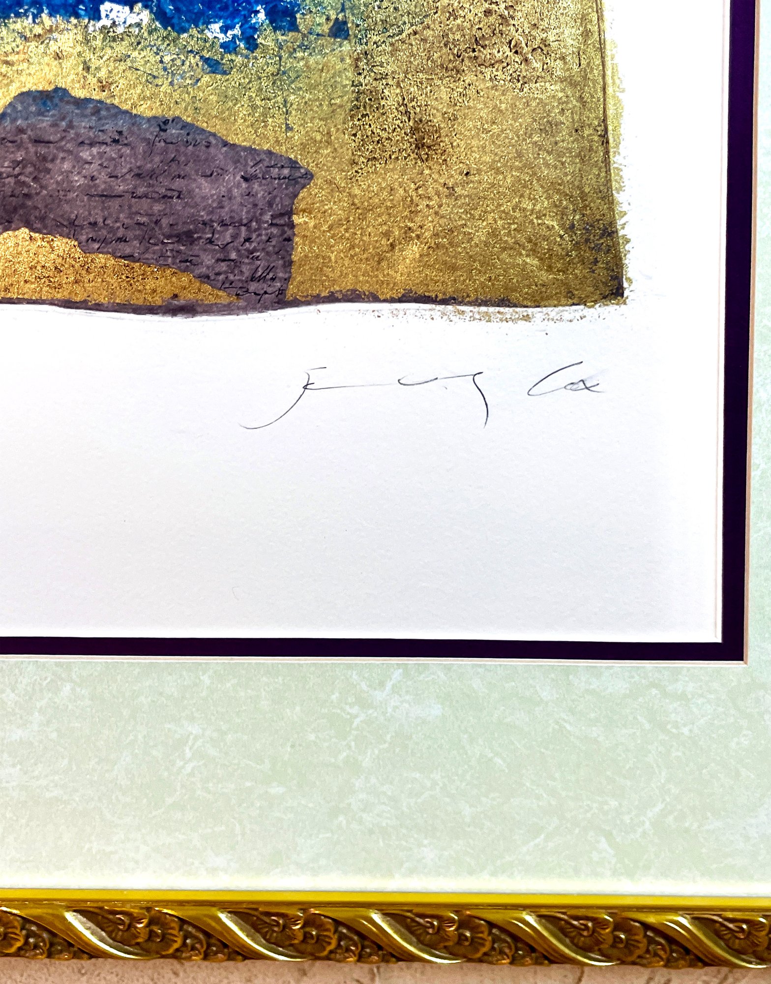 Janine Cox (20th Century) "Ocean II" Framed And Signed Art Print #166/ ...