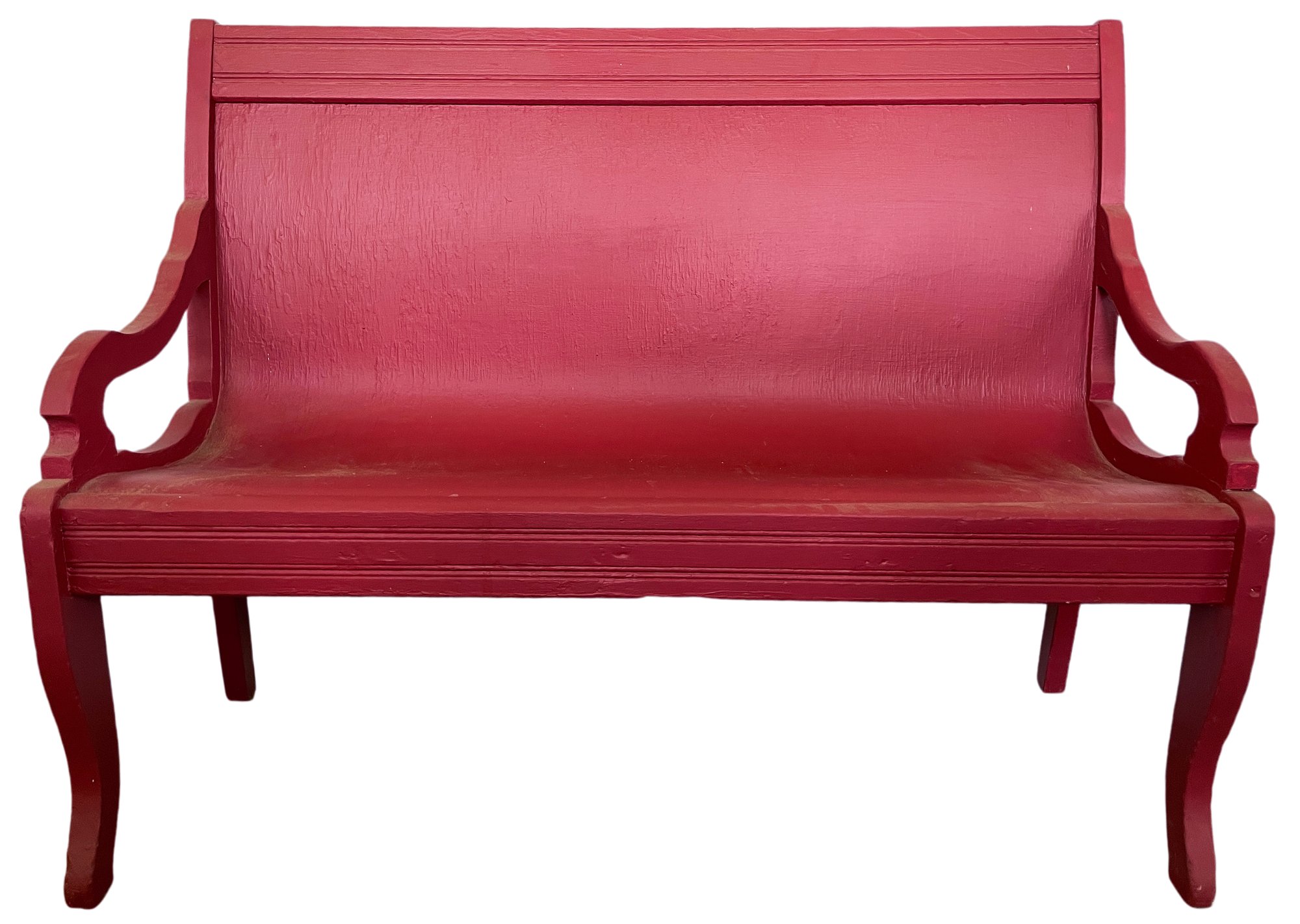 Red Farmhouse Bench #27257 | Auctionninja.com