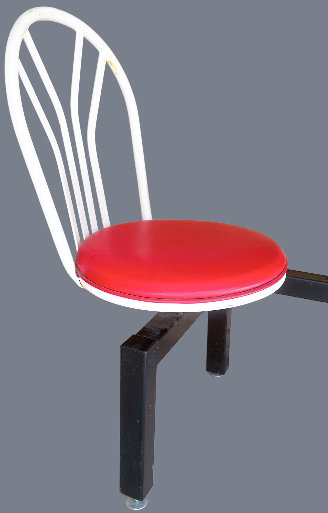 Vintage Fast Food Table With Attached Chairs #32961 | Auctionninja.com