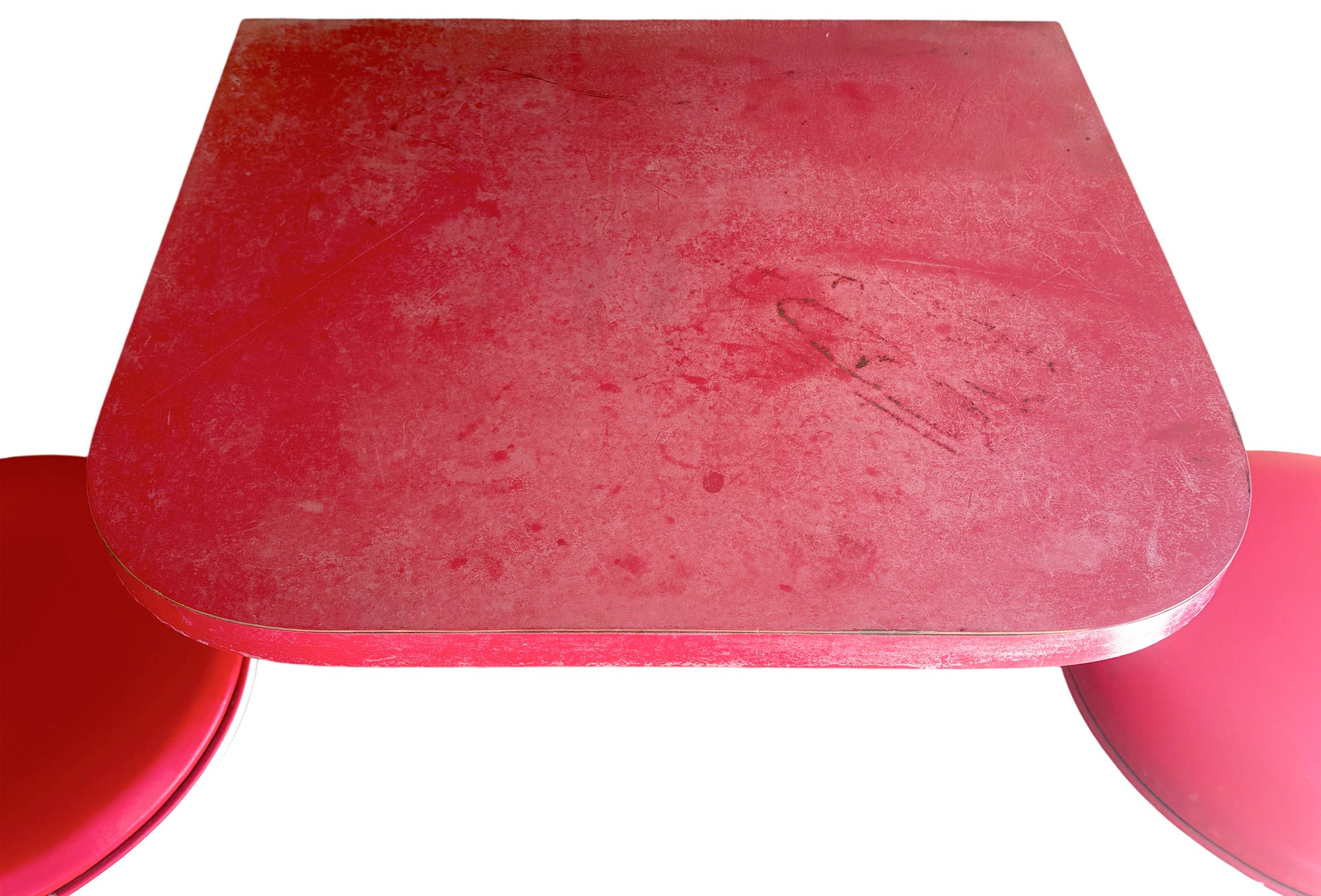 Vintage Fast Food Table With Attached Chairs #32961 | Auctionninja.com