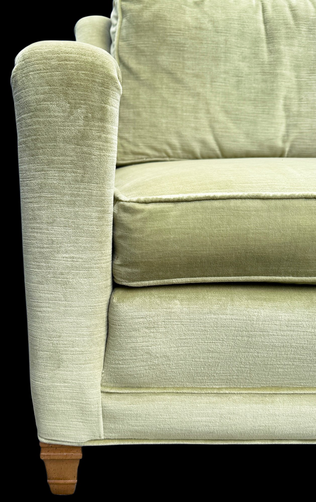 Gorgeous Vintage Mid Century Velvet Chartreuse Sofa #33744 ...