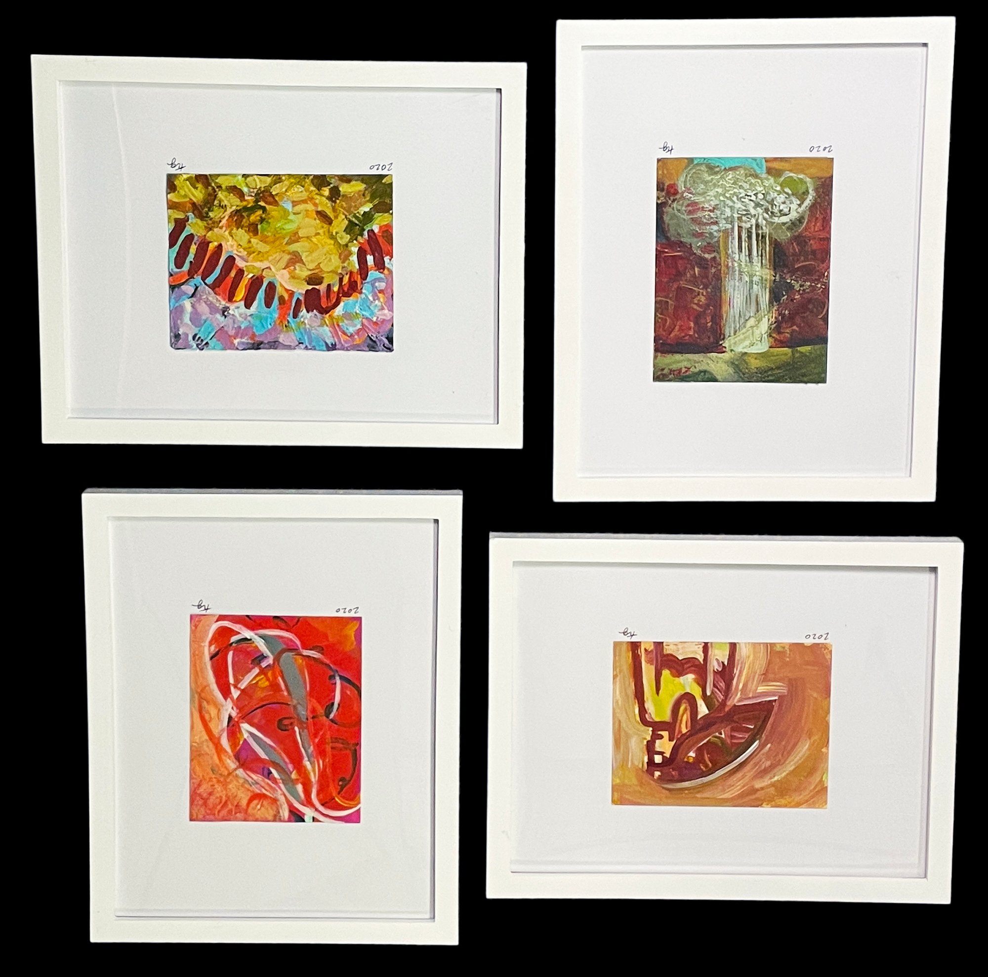 " Foss" & 3 More Signed Paintings By Artist Kari Greenberg #24500 ...