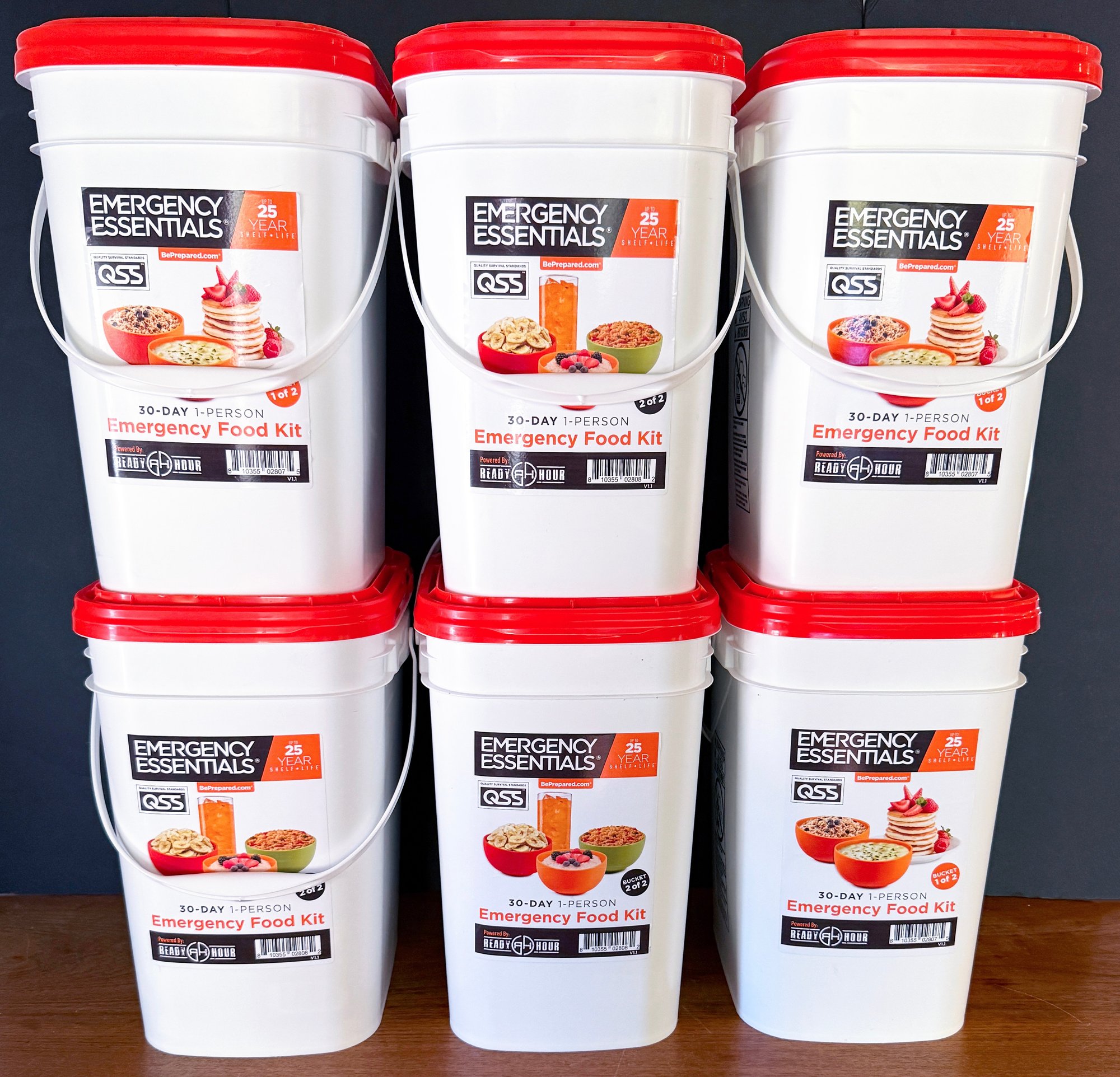3 30 Day Supplies Of Emergency Food In 6 Buckets #37208 | Auctionninja.com