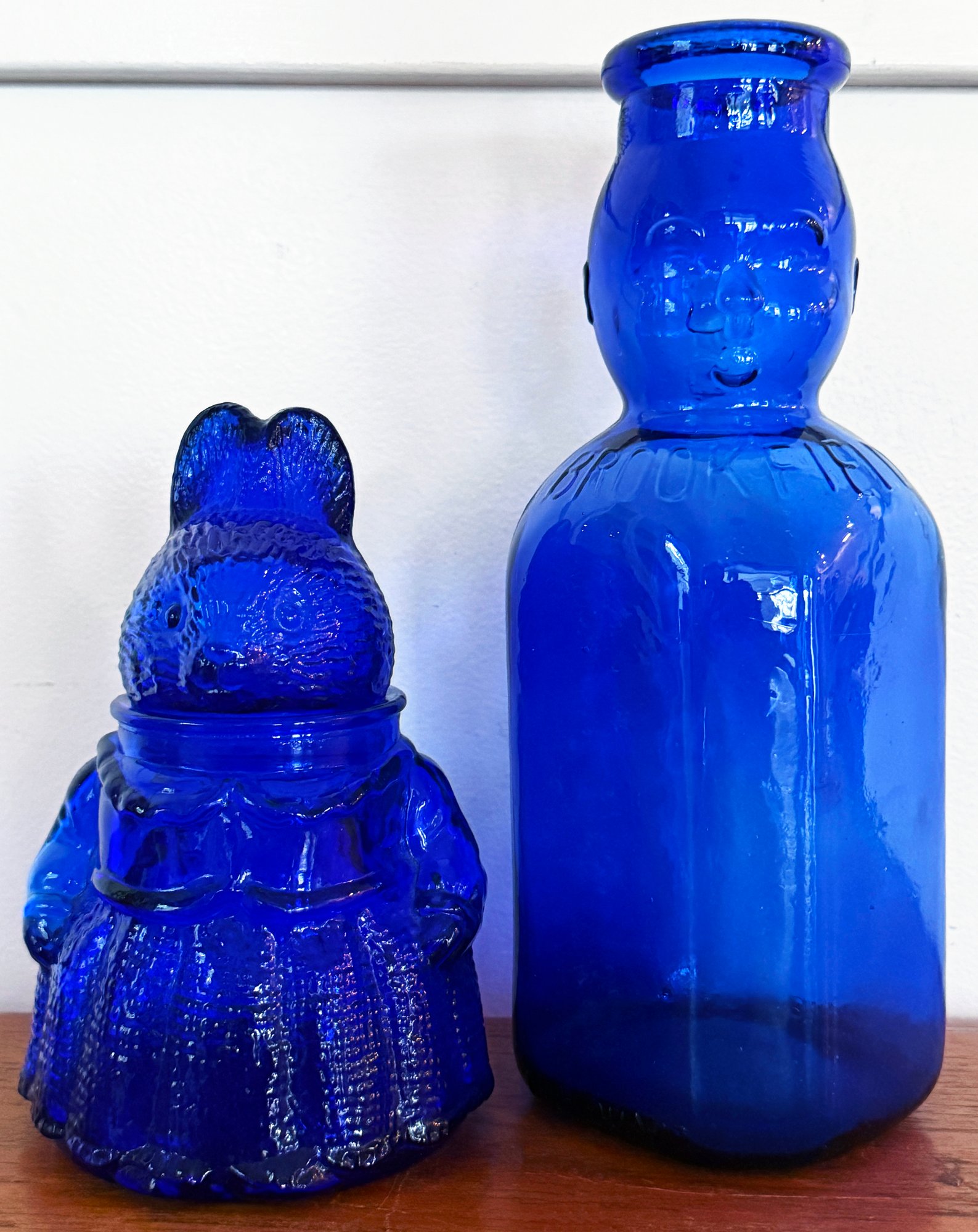 Blue Cobalt Figural Glass #32290 | Auctionninja.com