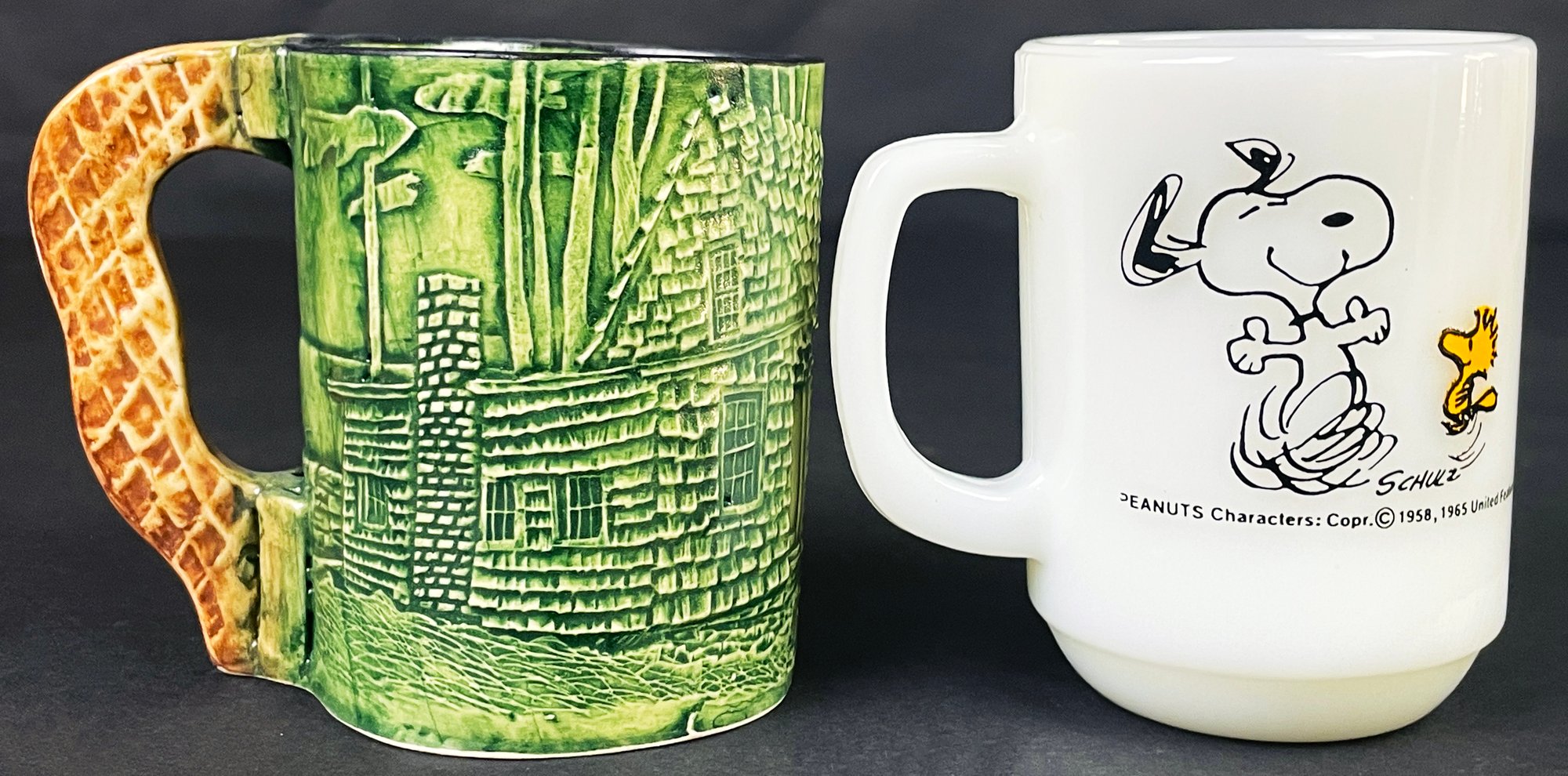 2 Mid Century Mugs Including 1965 Snoopy Peanuts & Thomas Spleth #28076 ...