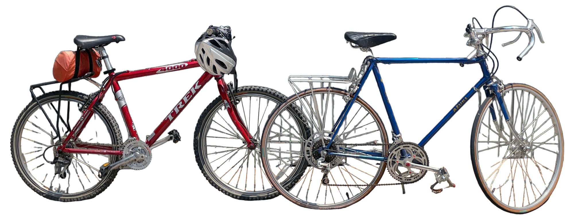 Vintage Azuki 10 Speed Road Bike & Trek 4000 Mountain Bike #26498 ...