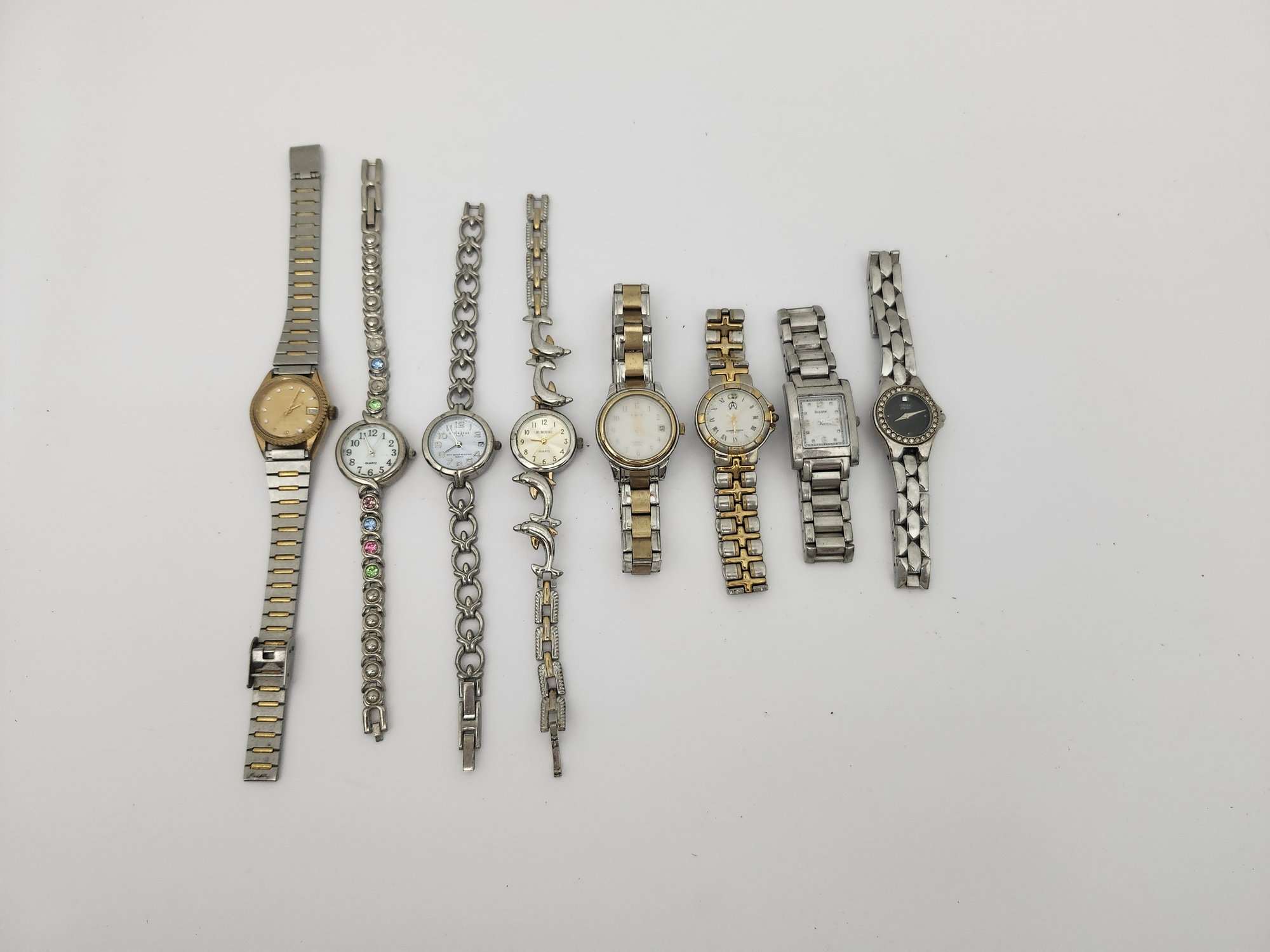 Lot Of 8 Women's Fashion & Vintage Watches Mixed Styles, Metal Bands ...