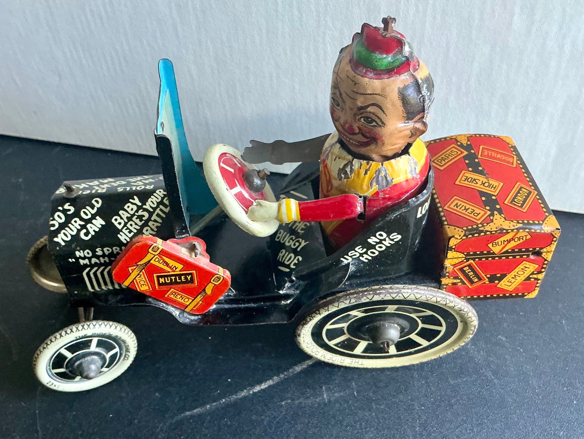 MARX TIN TOY WINDUP JOY RIDER JALOPY WHOOPEE CAR-WORKS- WE CAN SHIP ...