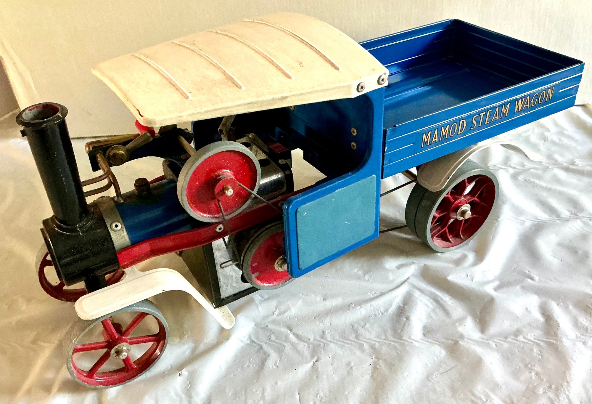 MAMOD STEAM ENGINE TRACTOR WAGON PRESSED STEEL TOY SW1 16"- WE CAN SHIP ...