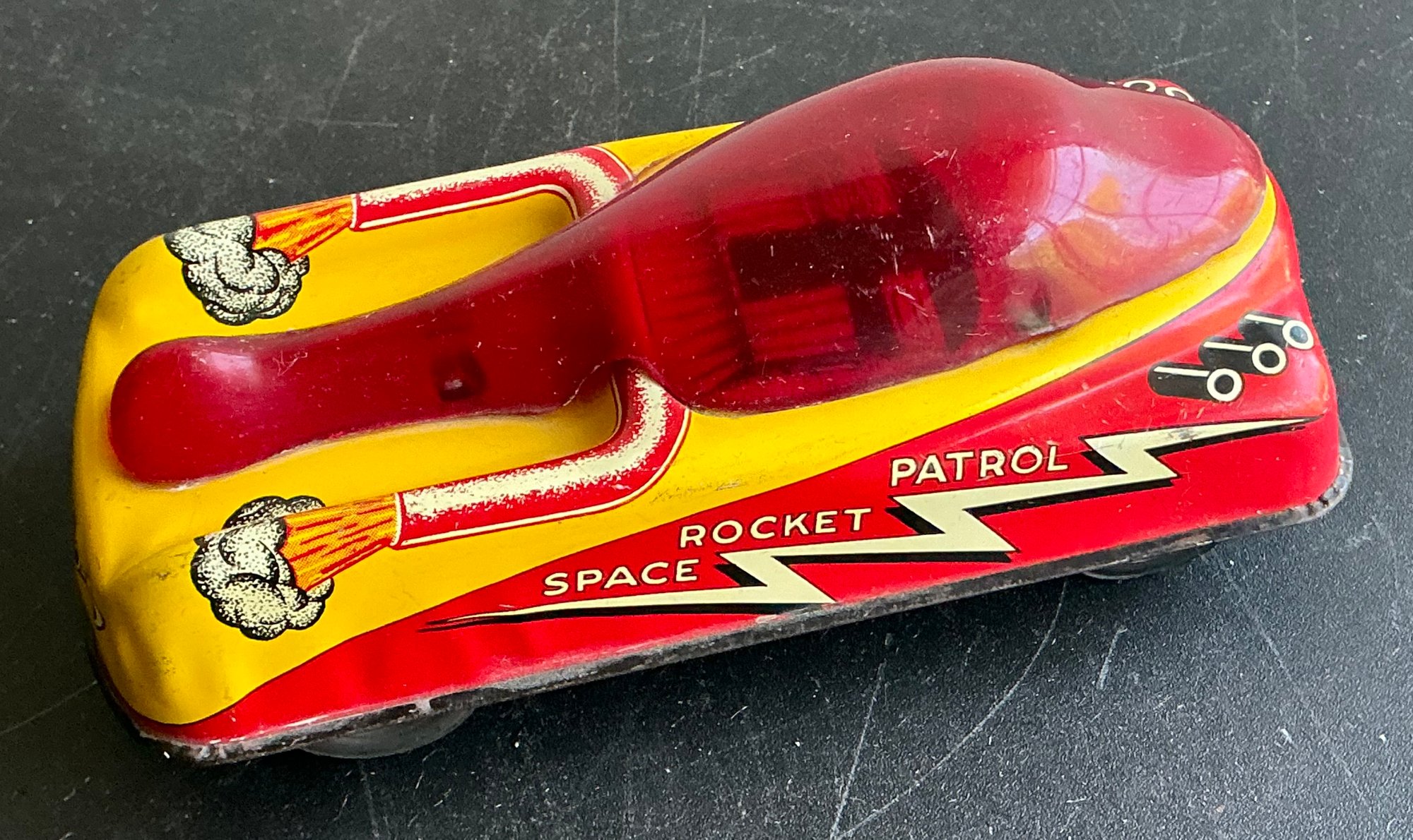"SPACE ROCKET PATROL" COURTLAND WALT REACH 1950'S FRICTION CAR- WE CAN ...