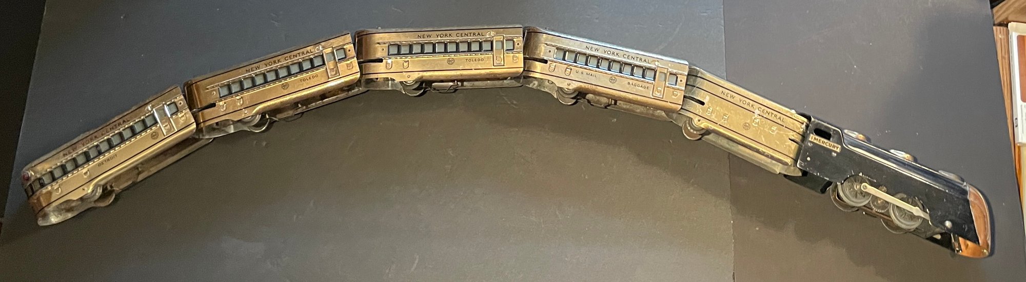 MARX MERCURY NY CENTRAL STREAMLINE COPPER 6PC SET - SEE DESCRIPTION AND ...