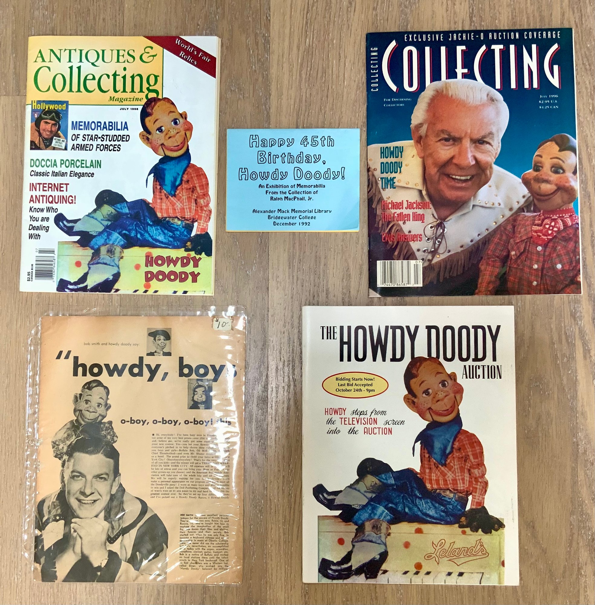 HOWDY DOODY INVITATION LELANDS AUCTION CATALOG 2 COLLECTING MAGAZINE ...