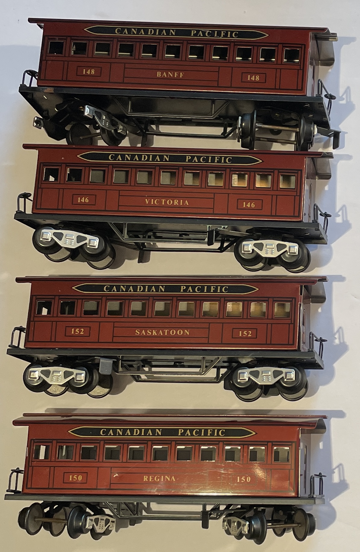 Marx Canadian Pacific #146, 148, 150, 152 Passenger Cars - Victoria ...