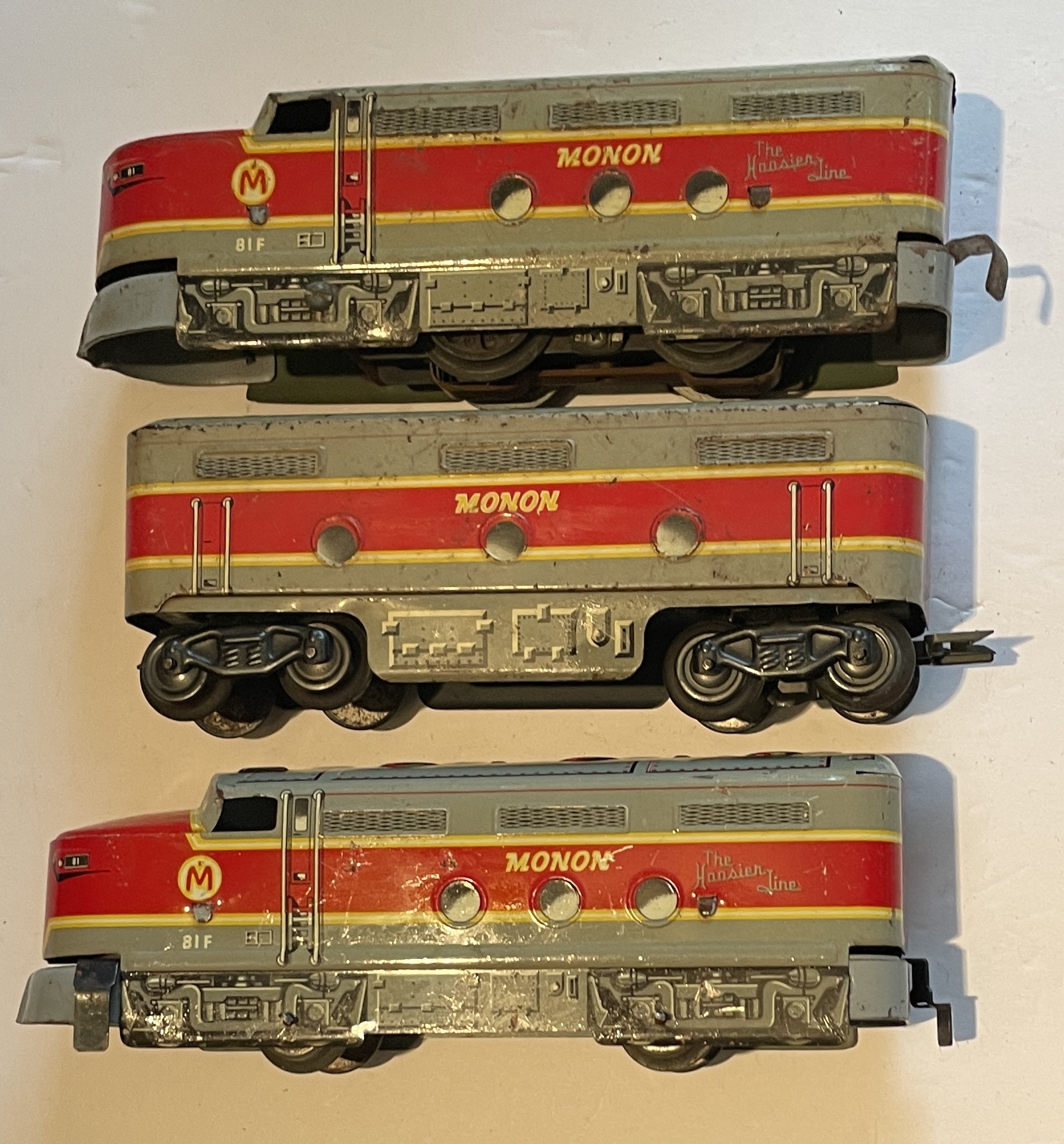 MONON 81F Locomotive, Dummy, & Tender. "THE HANSIER LINE" Set -WE CAN ...