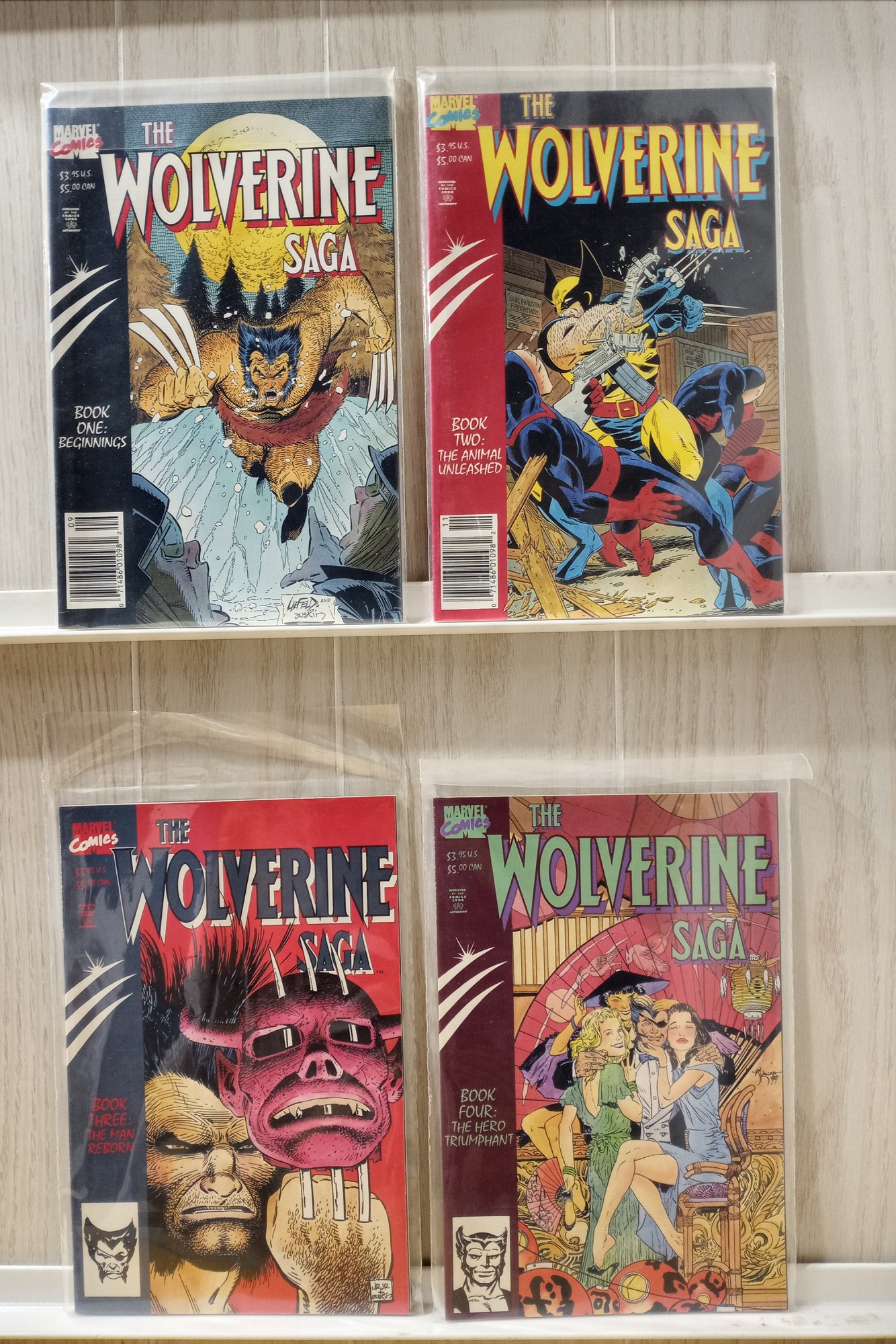 4 Marvel, The Wolverine Saga, Comic Books. Books One Through Four ...