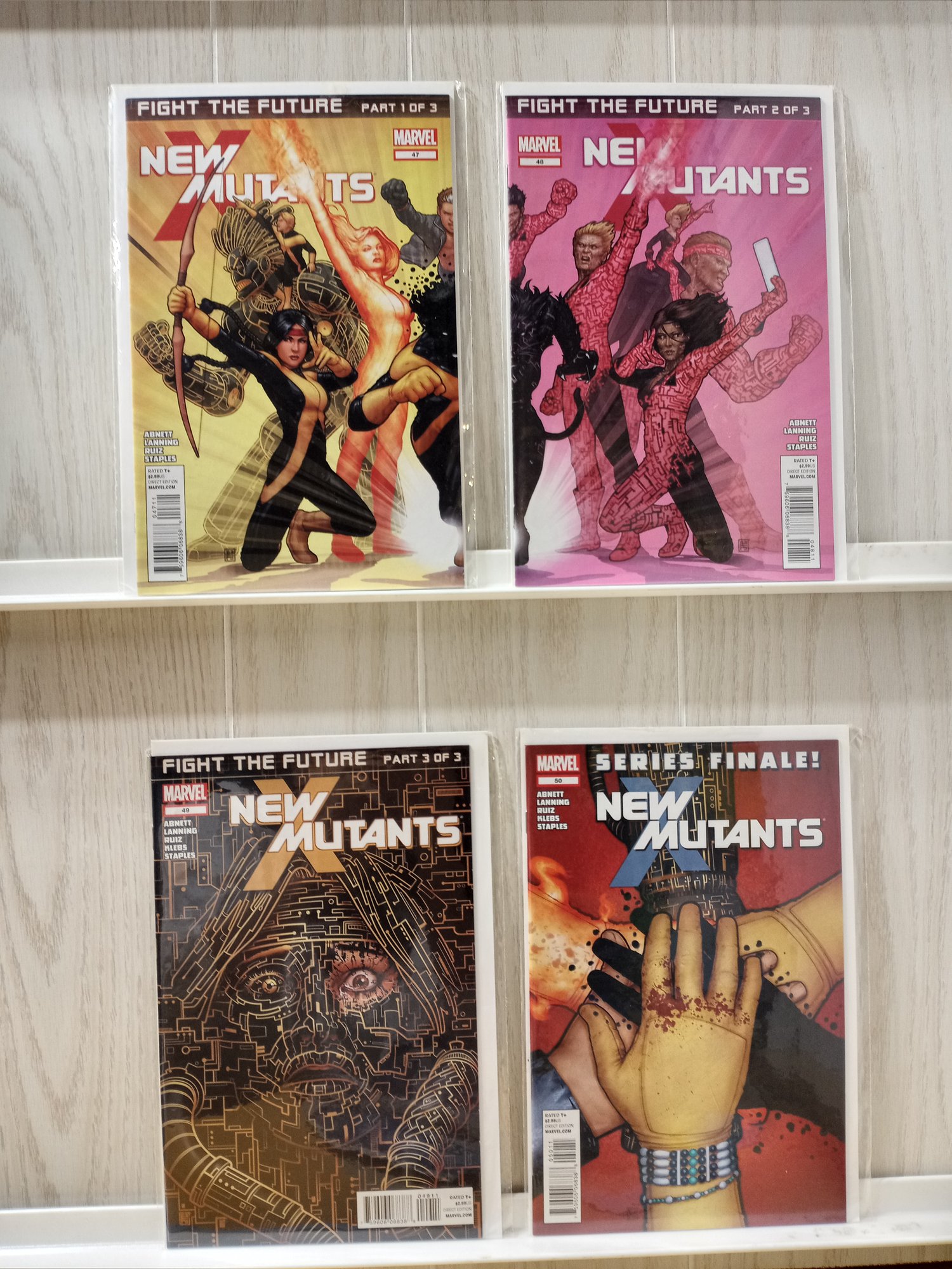 4 Marvel, New Mutants Comics, Issues #47-50: Fight For The Future 1-3 ...
