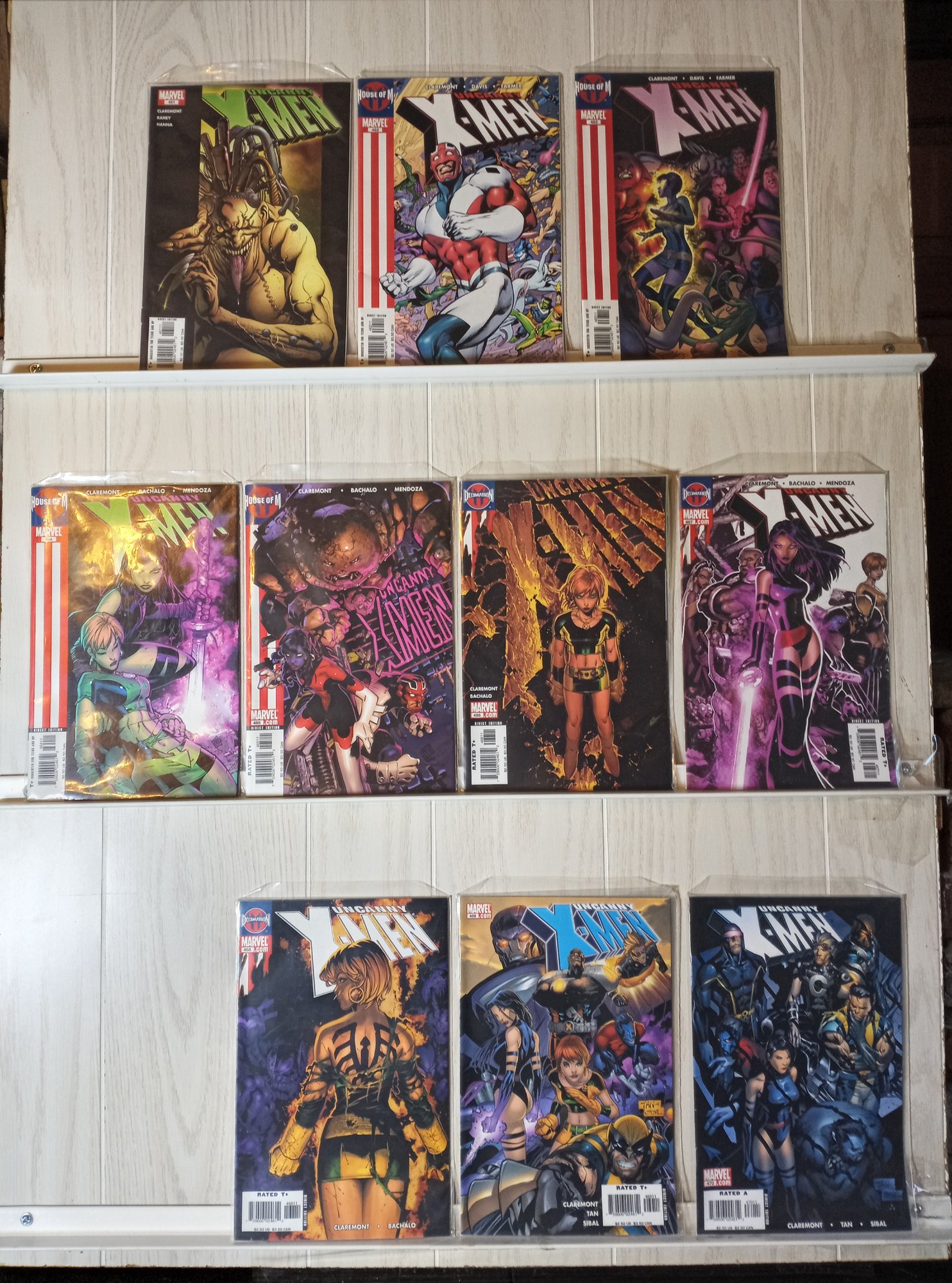 10 Marvel Comics: Uncanny X-men, Issues 461-470. Bagged #4472 ...