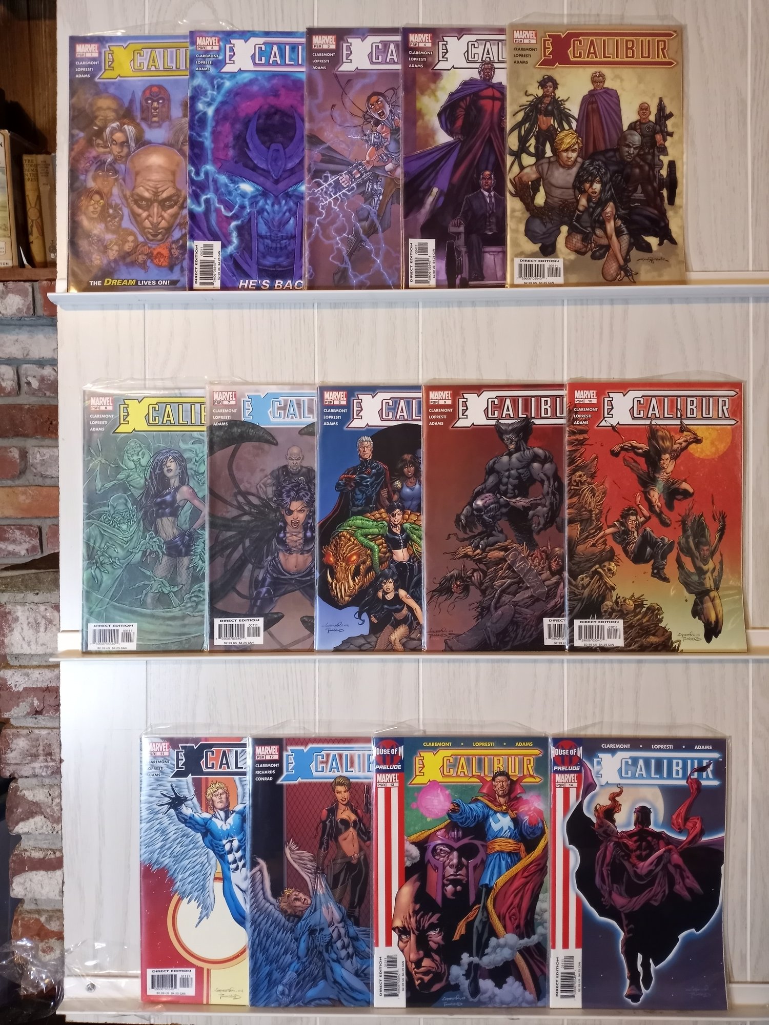 14 Marvel Comics: EXcalibur, Issues #1-#14, Includes 2 House Of M ...