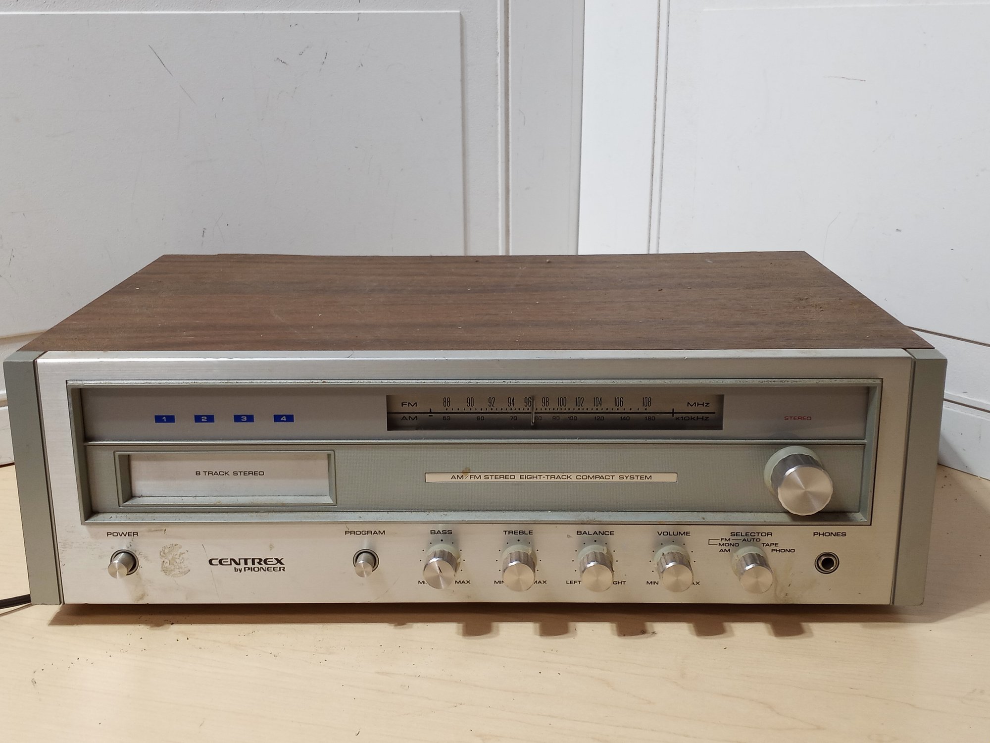 A Vintage Centrex By Pioneer AM/FM Stereo Eight Track Compact System ...
