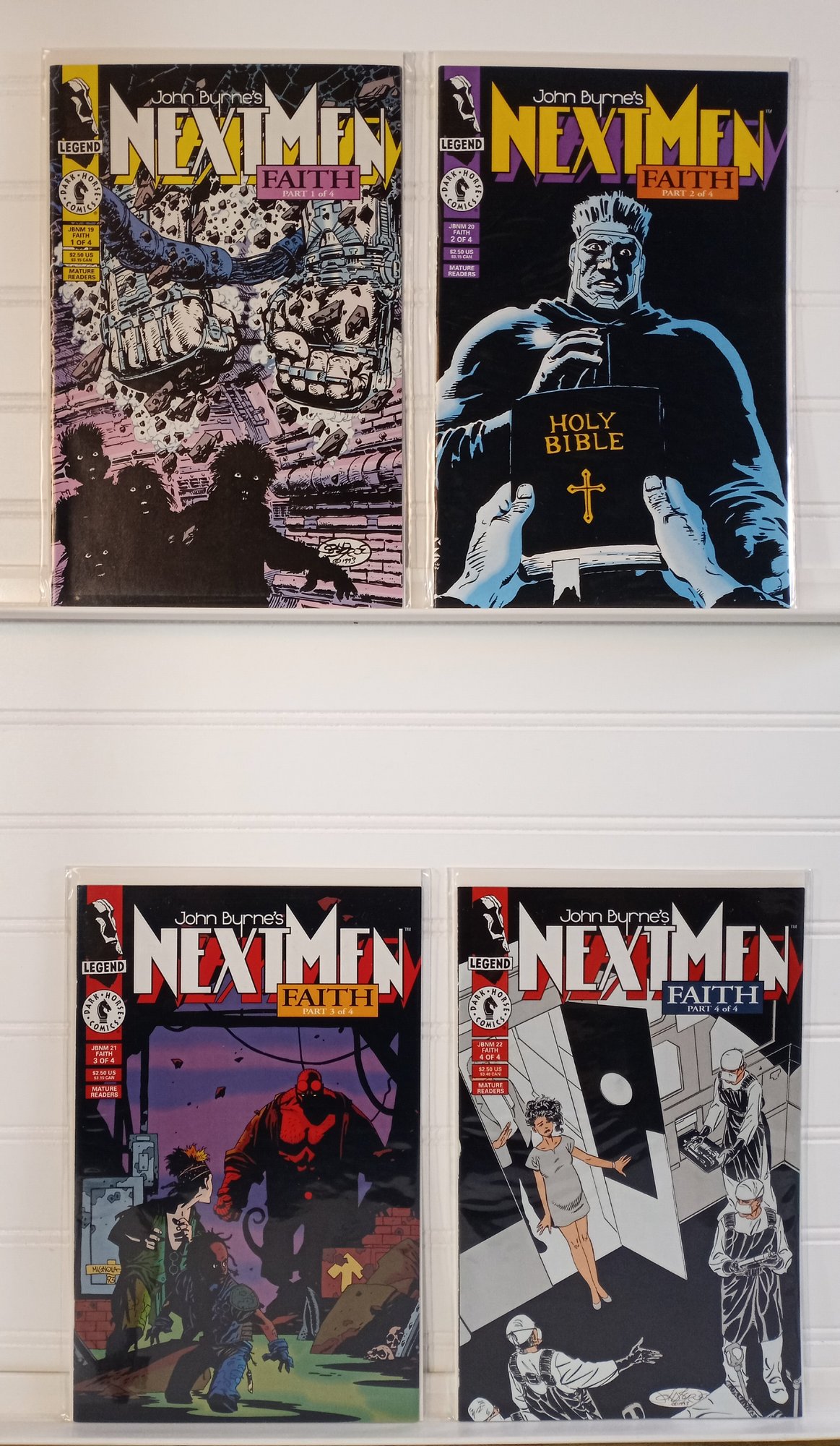 1ST HELLBOY ! John Byrnes Next Men: Faith (1994) Complete 4-Issue Arc ...