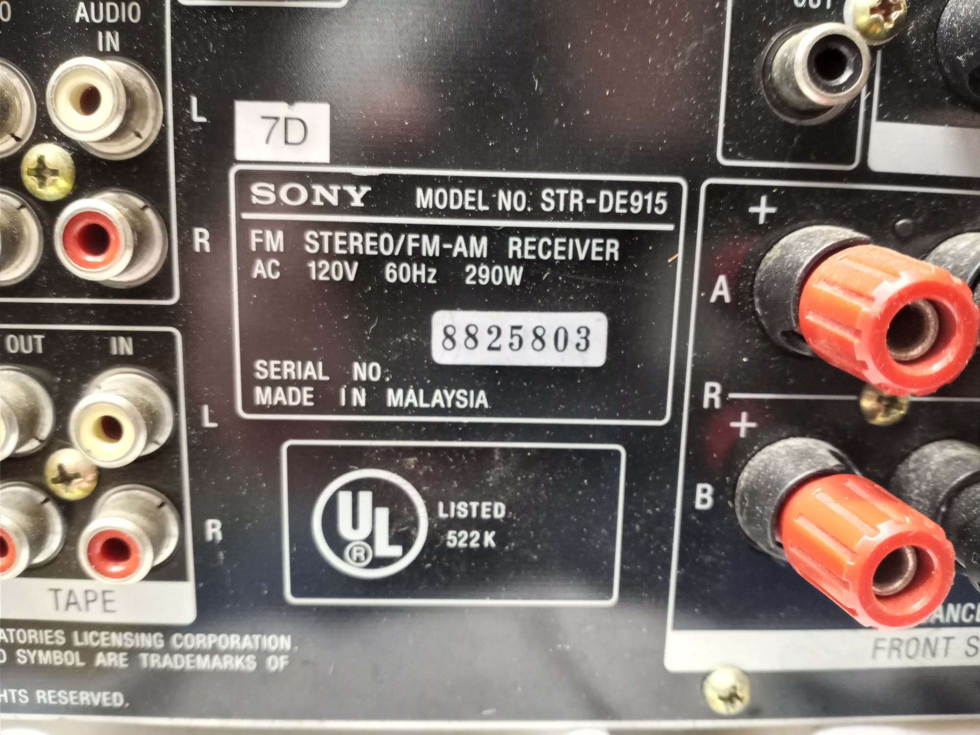 Sony STR-DE915 Receiver And SLV-D350P DVD/VHS Combo Player, 2 Units ...