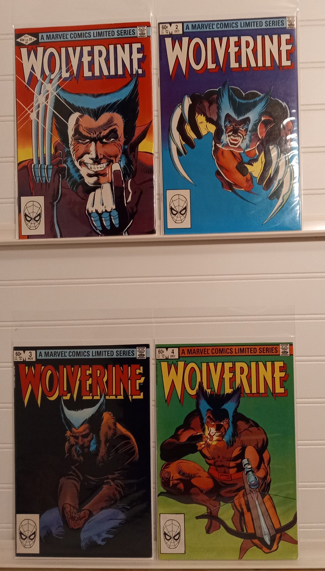 4 Marvel Comics: Wolverine, Issues #1-#4. Complete 1982 Limited Series ...