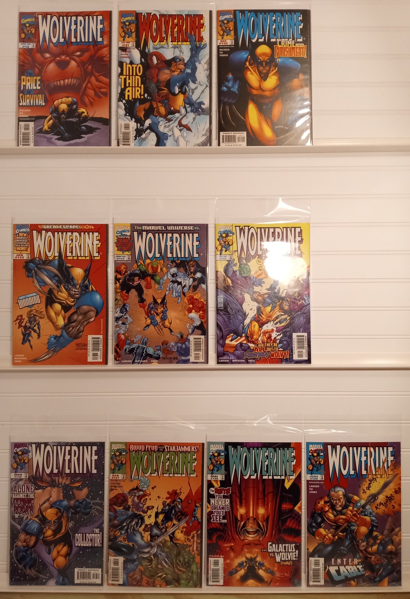 10 Marvel Comics: Wolverine, #130-139 #5184 | Auctionninja.com