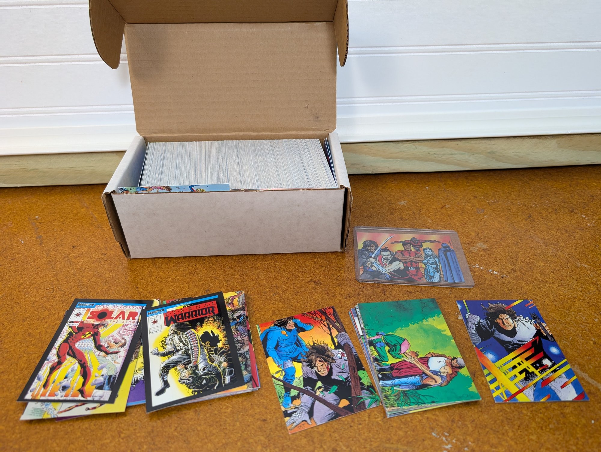 8 Inch Box Of Assorted Valiant Trading Cards 1990s Comic Heroes #8653 ...