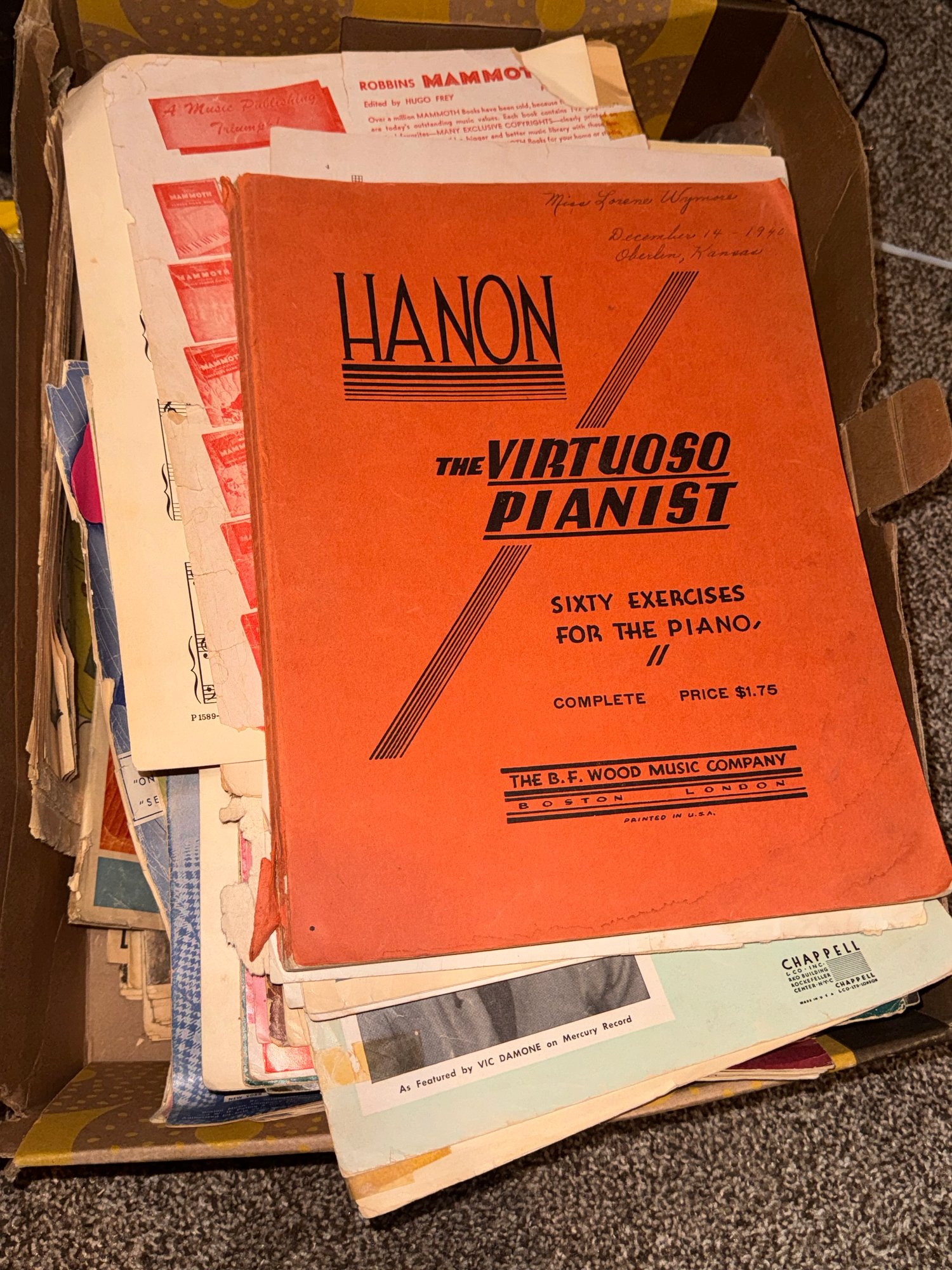 Box Full Of MCM Musical Sheet Music Books #3829 | Auctionninja.com