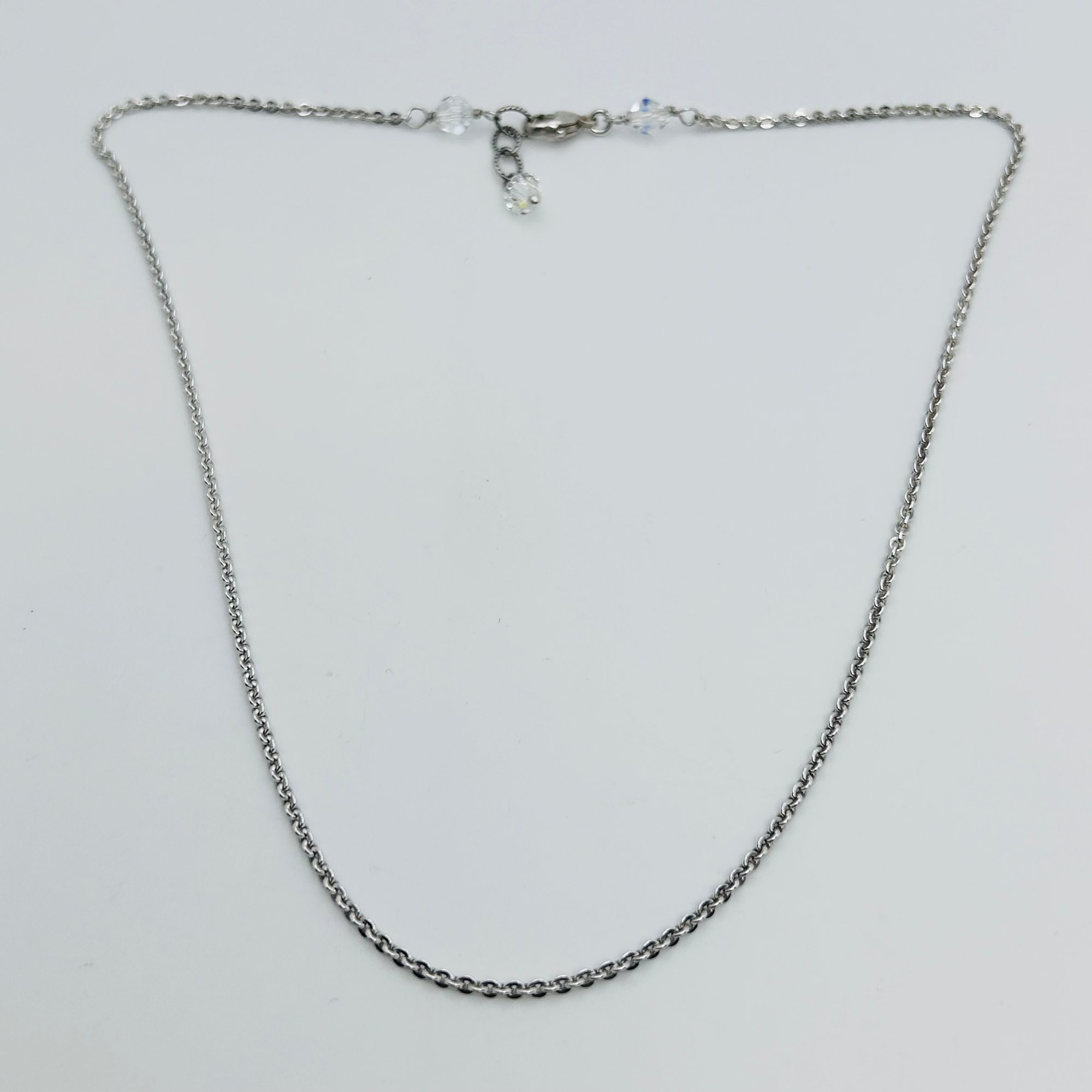 Sterling Silver ROLO Chain Prism Detail Clasp 6.48 G #54166 ...