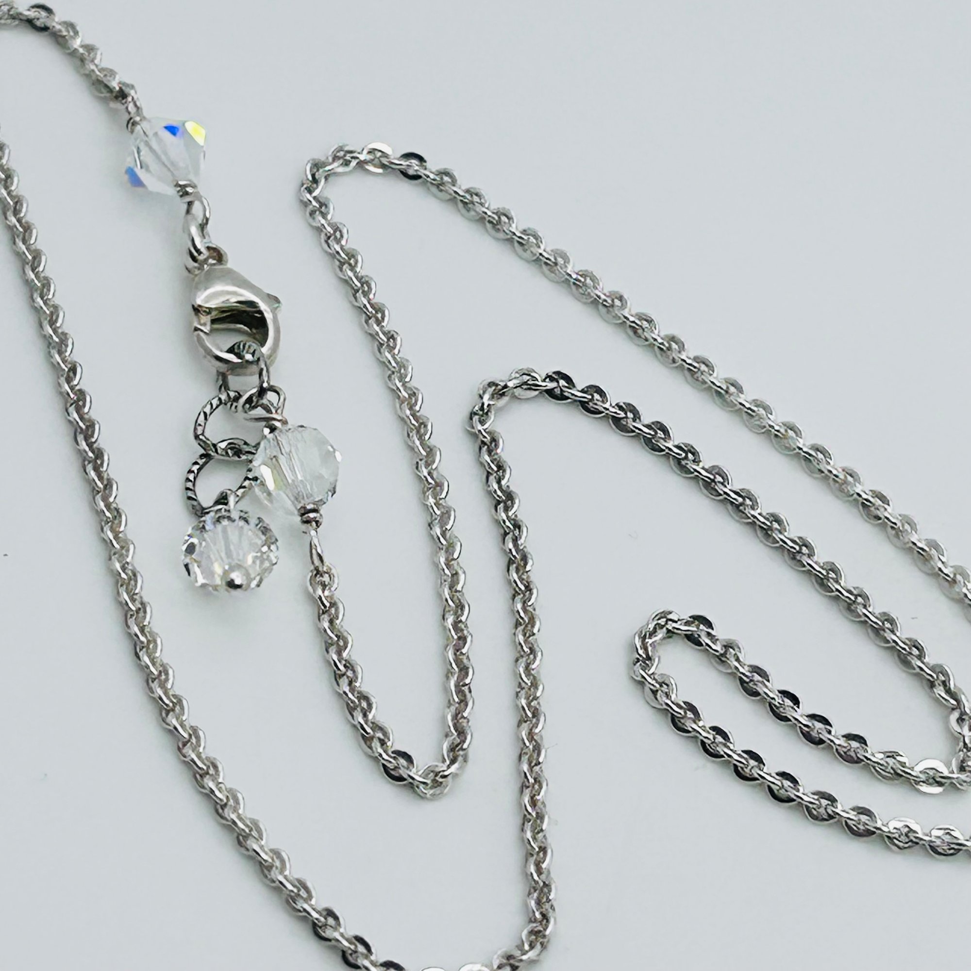 Sterling Silver ROLO Chain Prism Detail Clasp 6.48 G #54166 ...