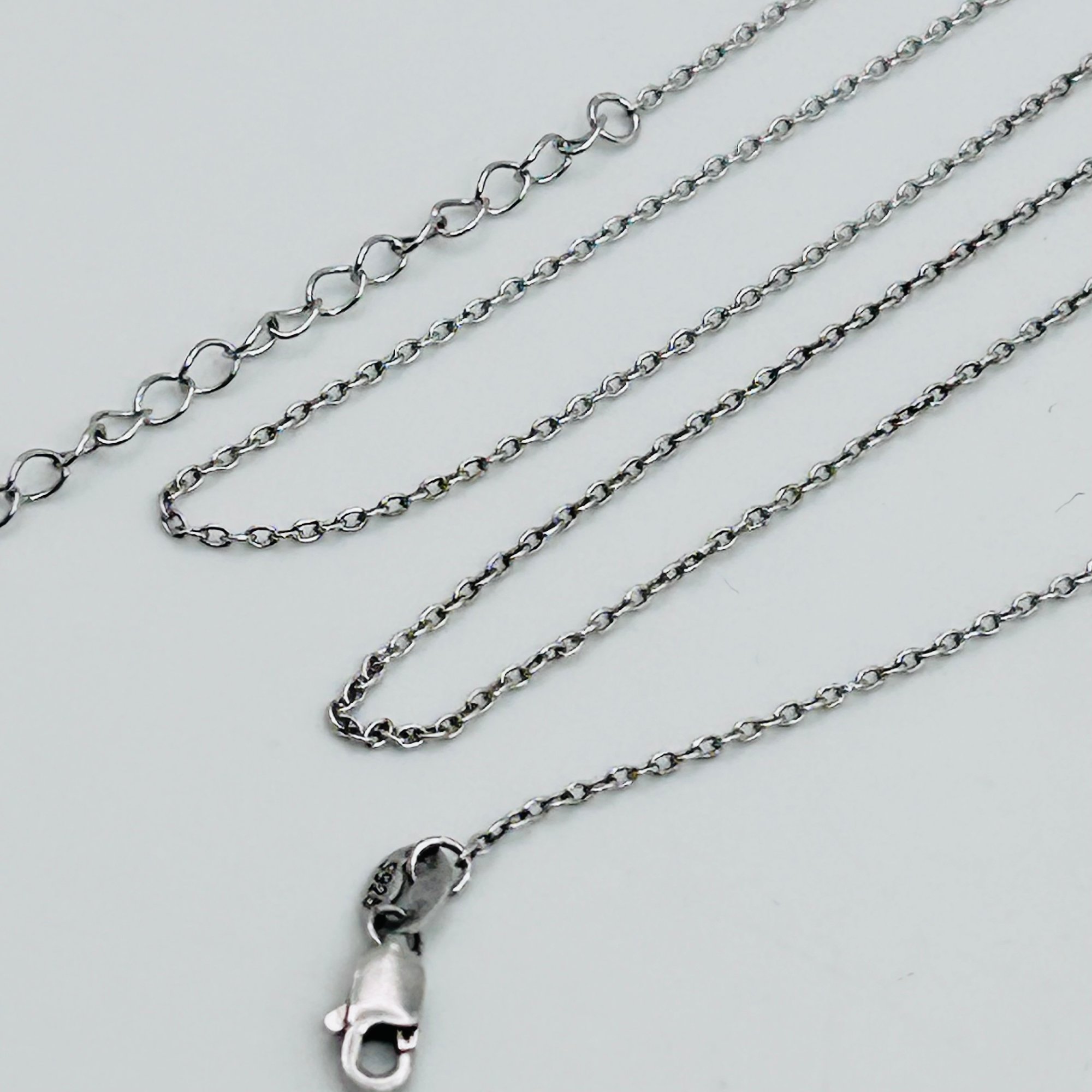 Sterling Silver Cable Chain Adjustable 1.65 G #59014 | Auctionninja.com