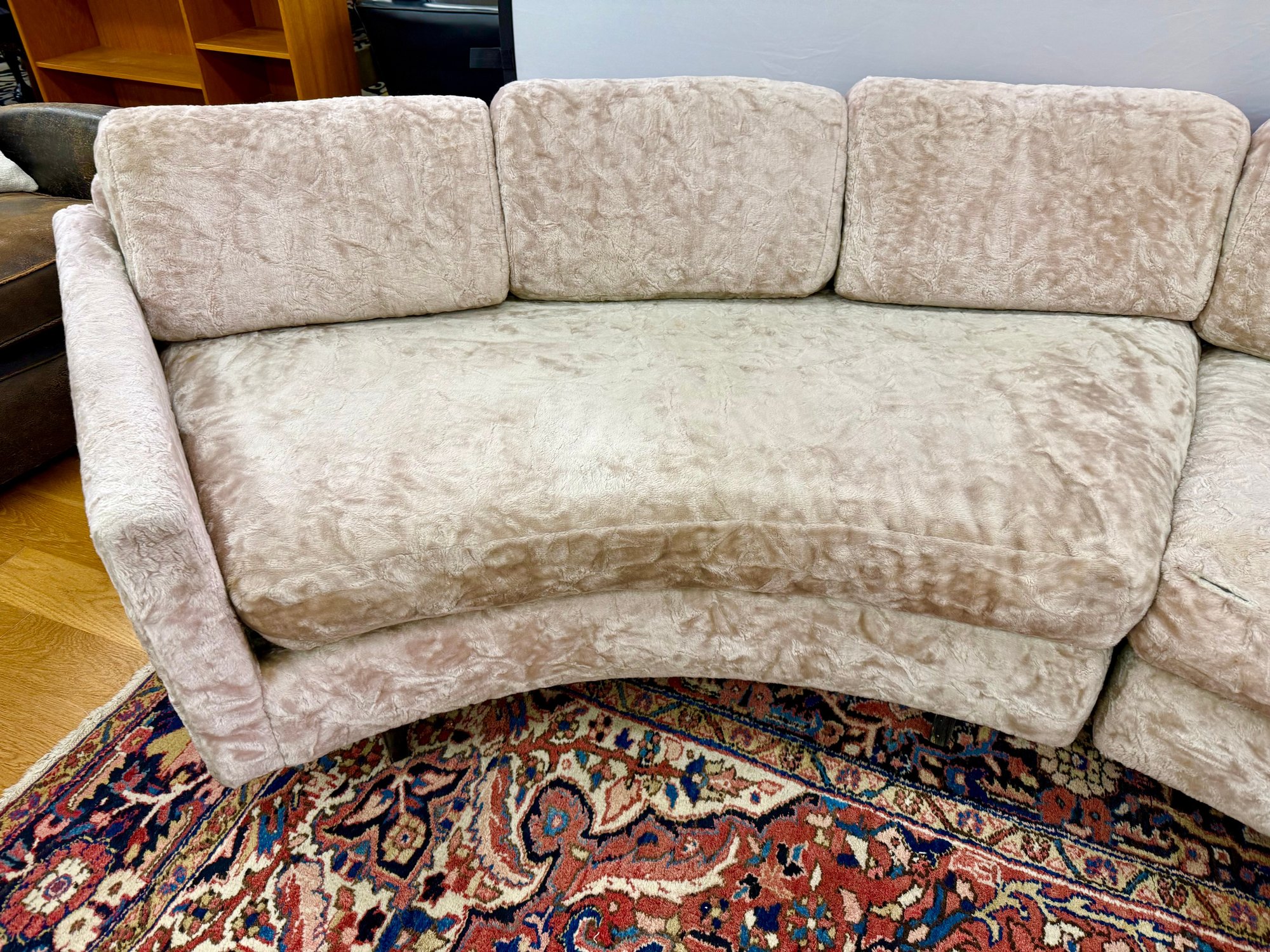 Rare 1970's Signed Mid Century Modern Erwin Lambeth Half Moon Sectional Sofa #5789 ...