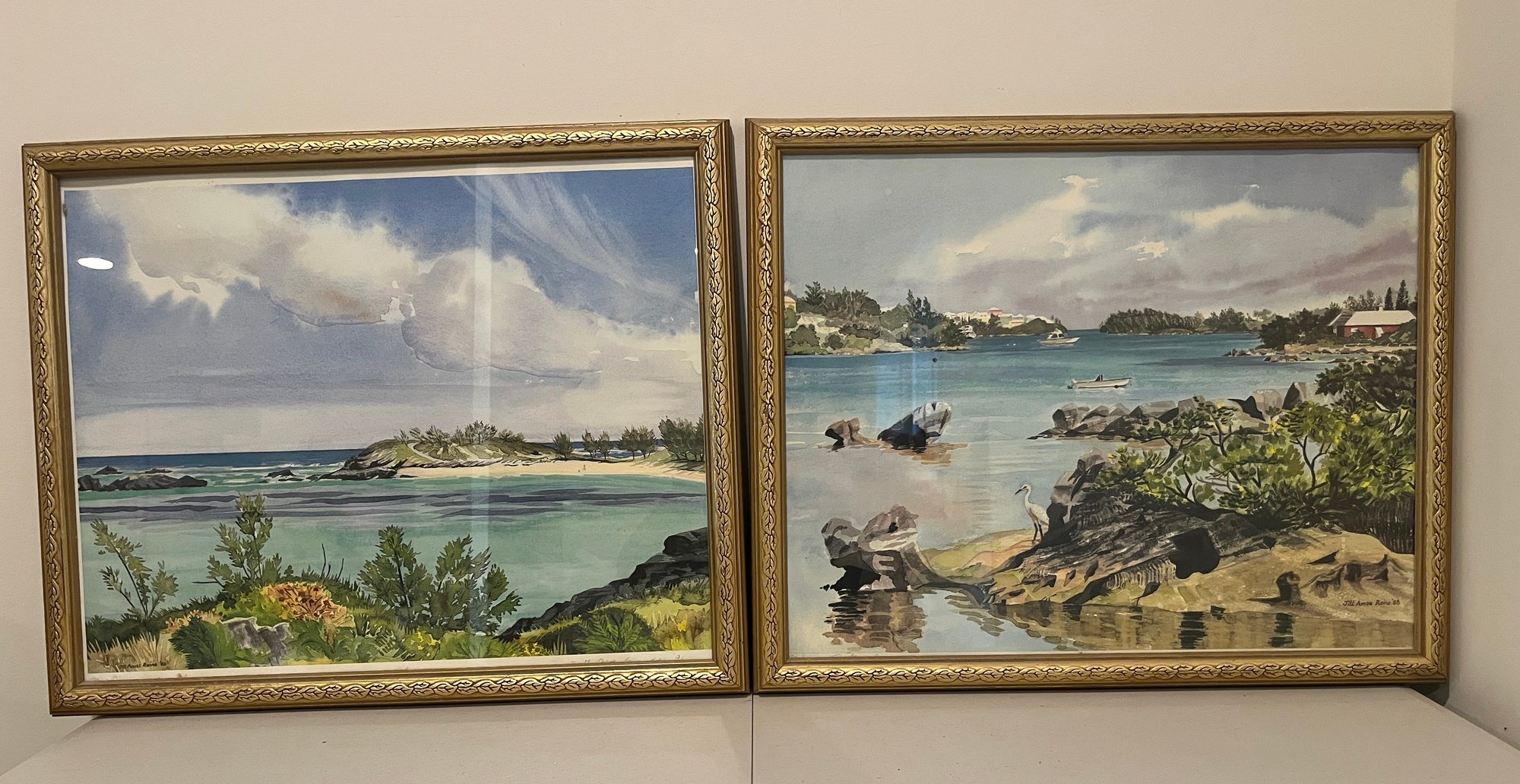 Pair Of Framed And Signed Prints By Jill Amos Raine #15676 ...