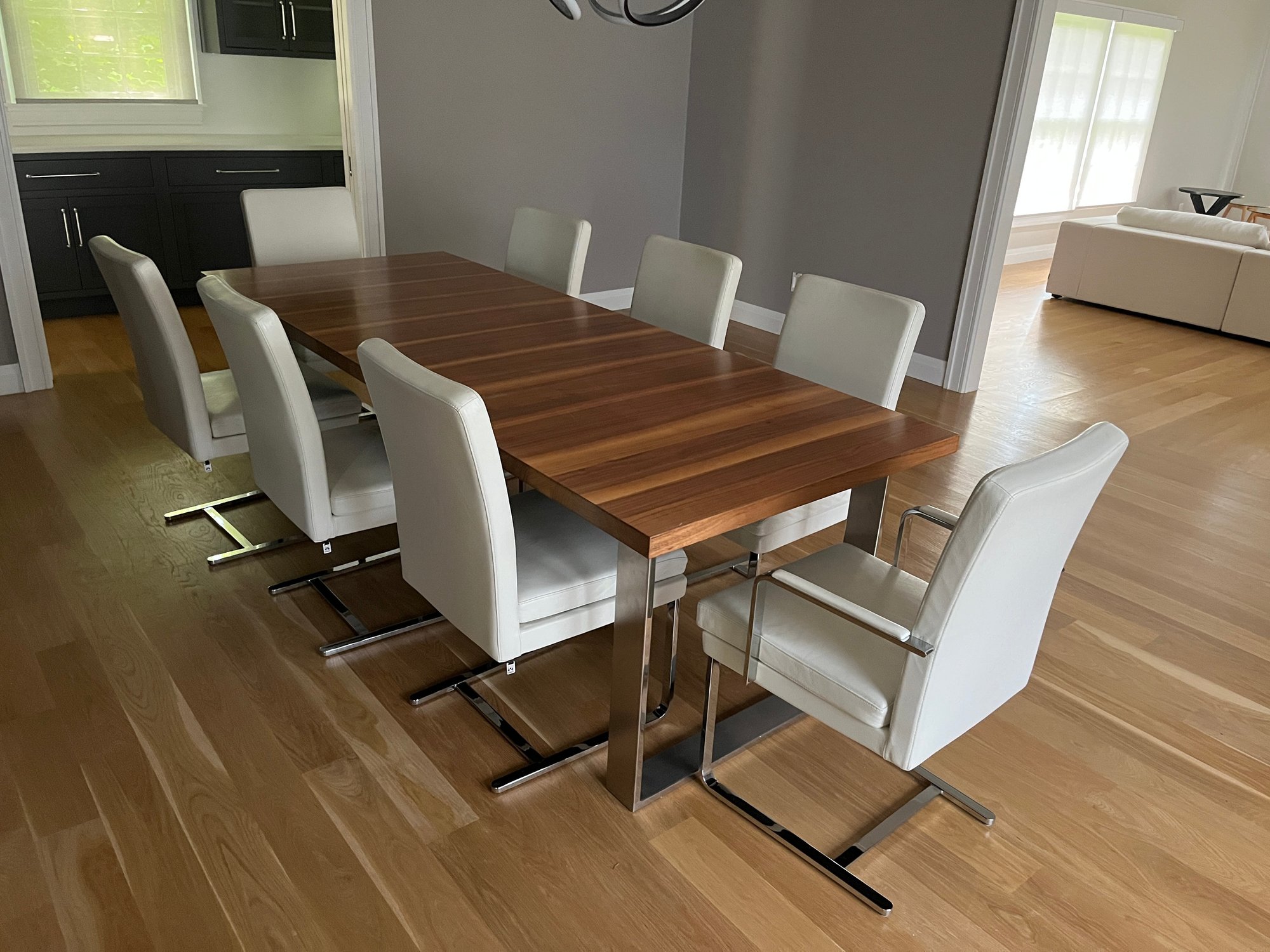Beautiful Hulsta - Made In Germany Wood And Chrome Dining Table #21201 ...