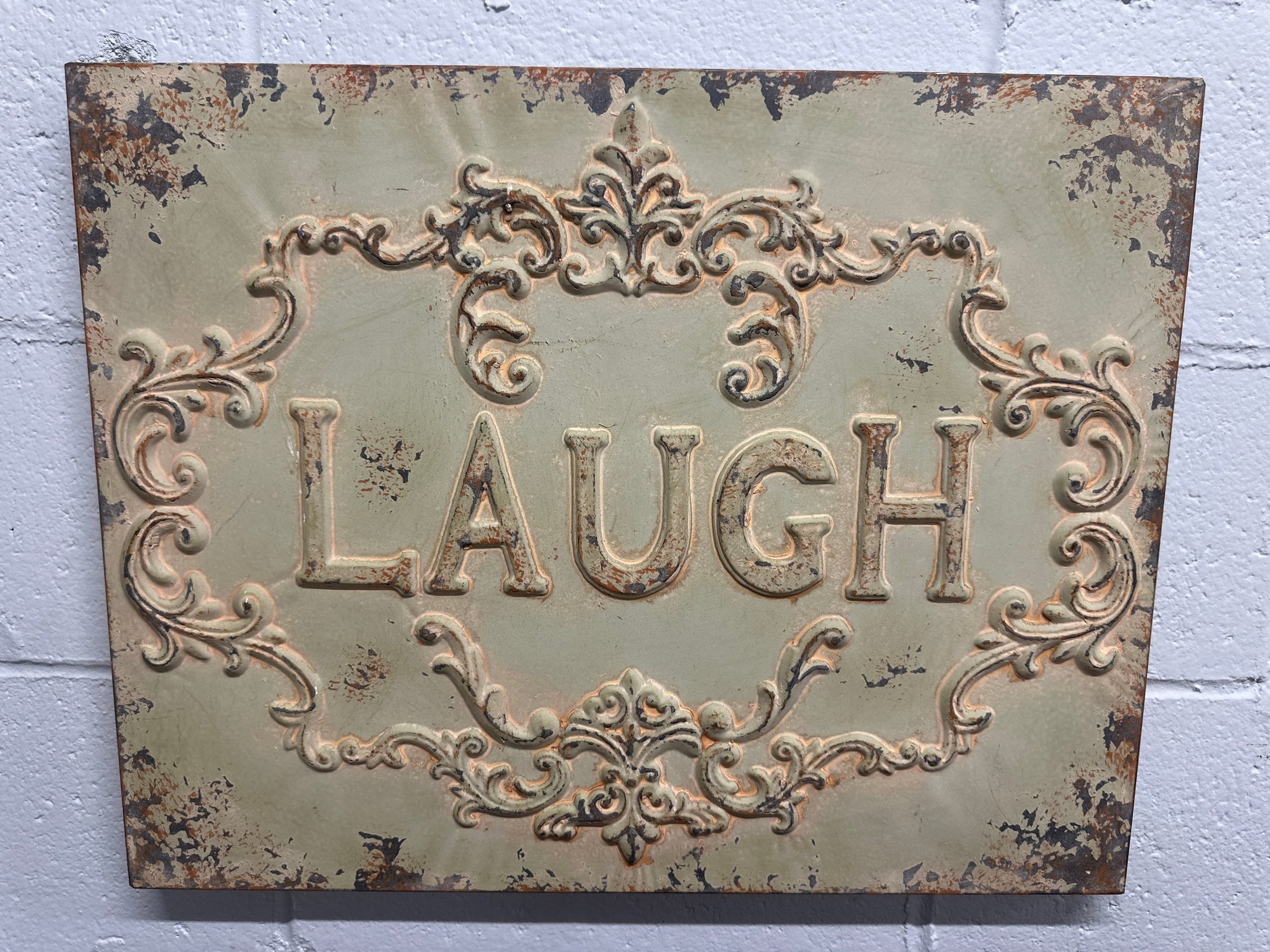 Metal Laugh Sign #21046 | Auctionninja.com