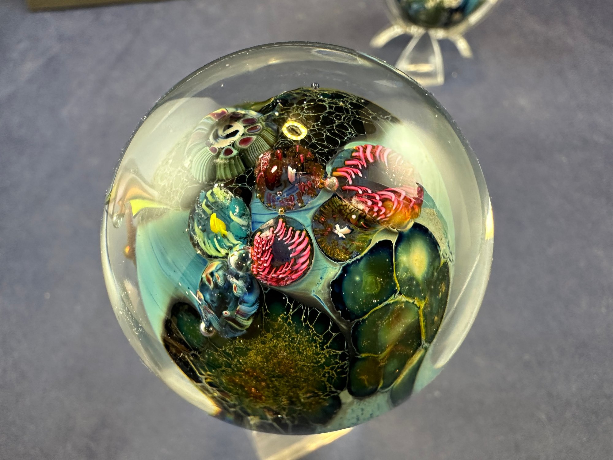 Josh Simpson Glass Artist Art Glass - Two Globes And Two Books #16946 ...