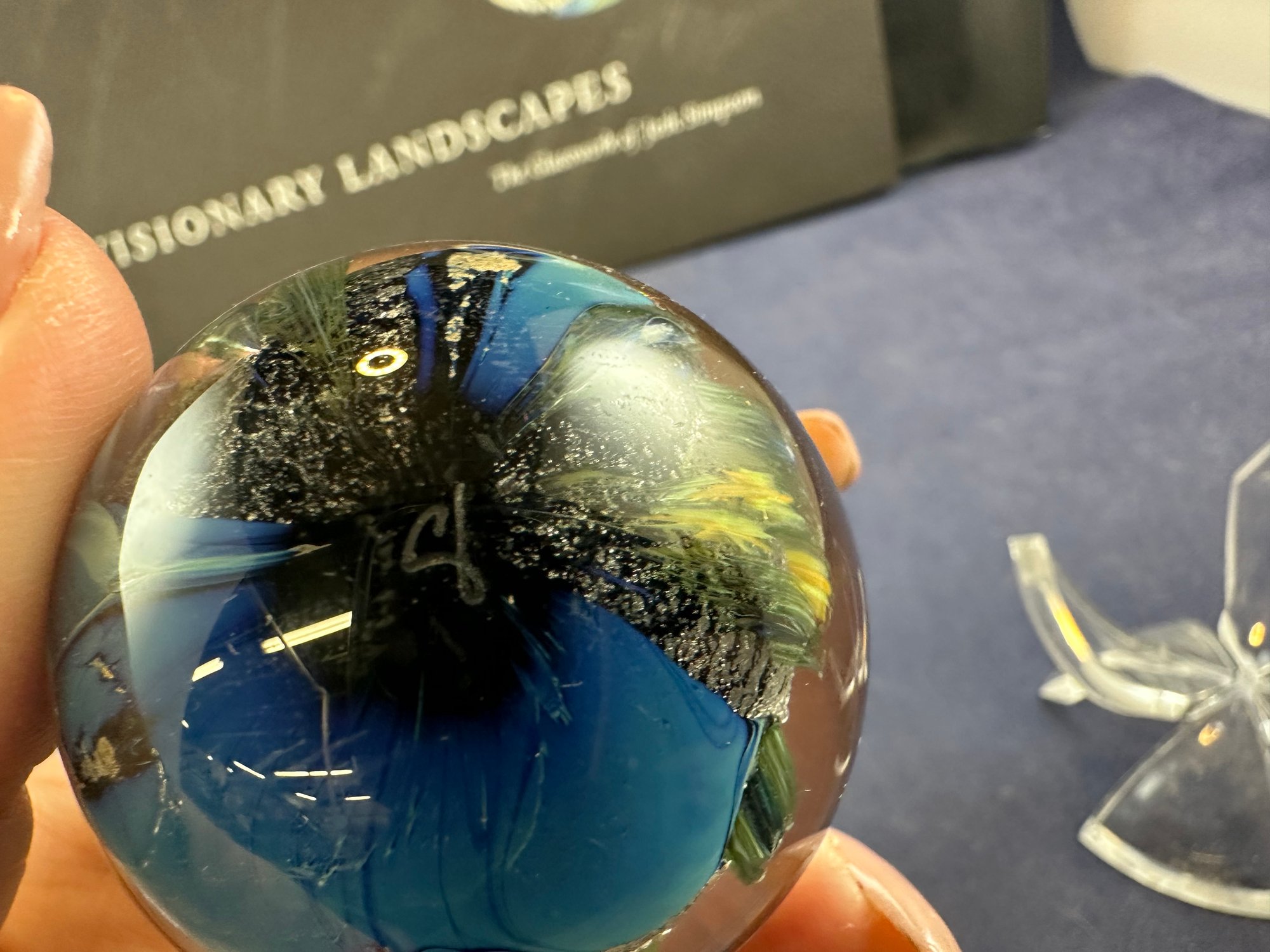 Josh Simpson Glass Artist Art Glass - Two Globes And Two Books #16946 ...