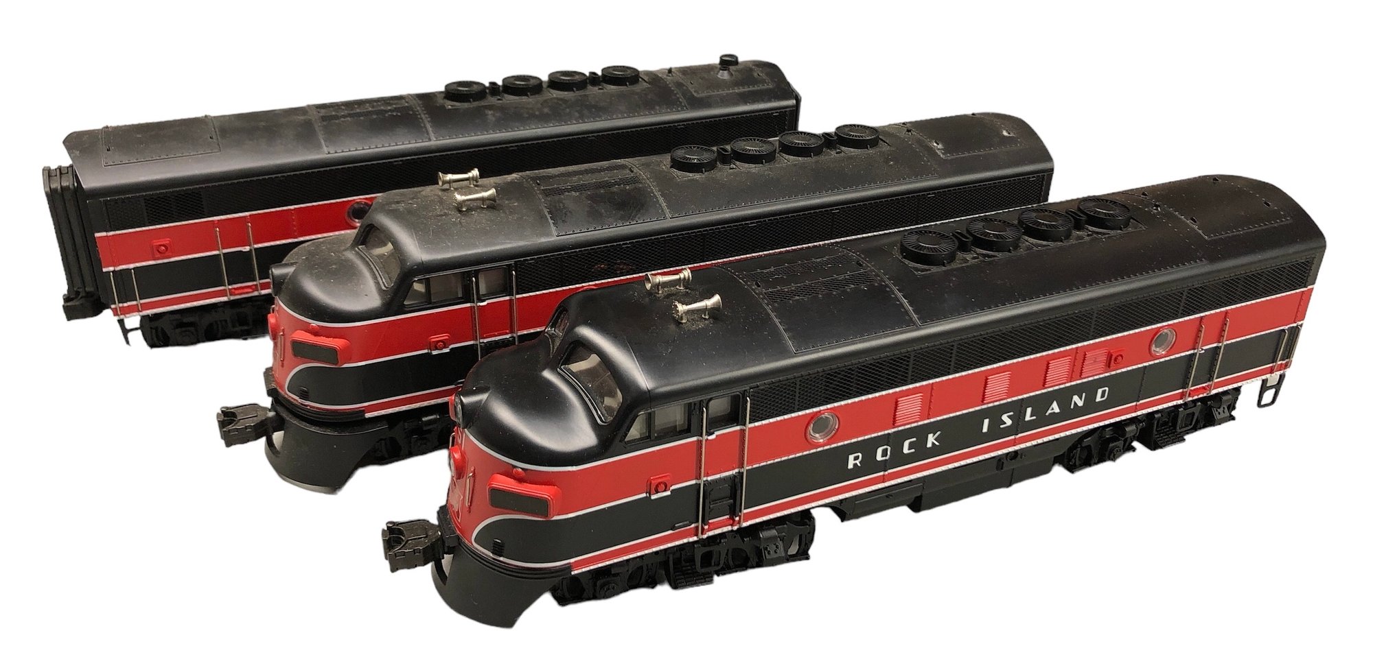 Lot Of Three (3) Unboxed MTH Locomotive Multi Passenger Train Cars ...