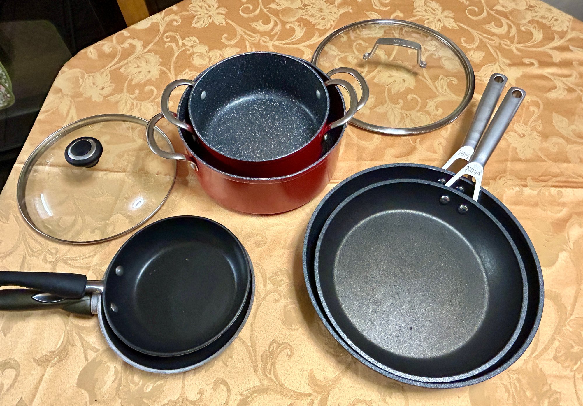Lot Of High End Frying Pans - Ninja, Paula Deen, Bialetti #5125 ...