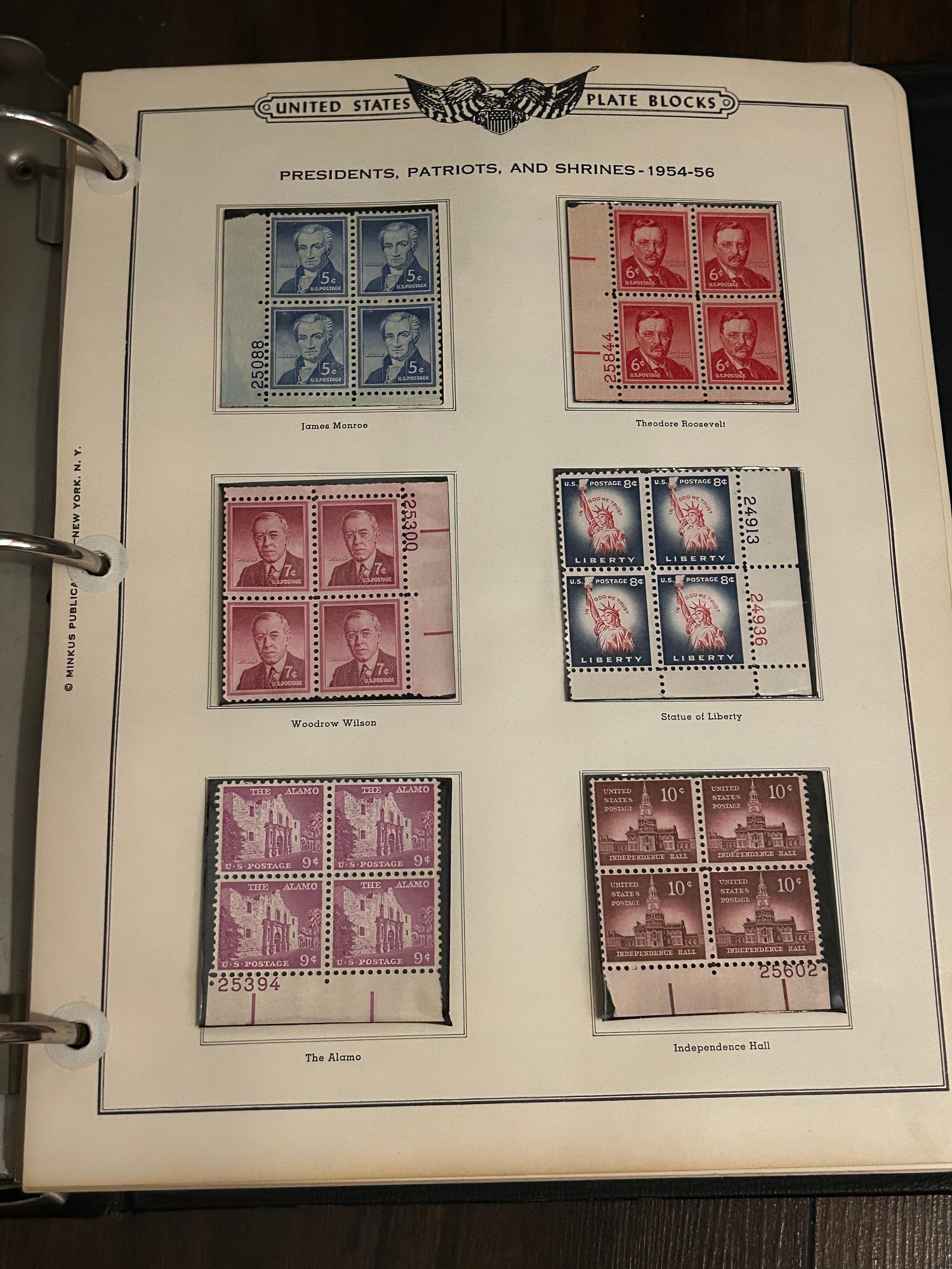 US Stamp Blocks Presidents, Patriots And Shrines 1954-56 #4250 ...