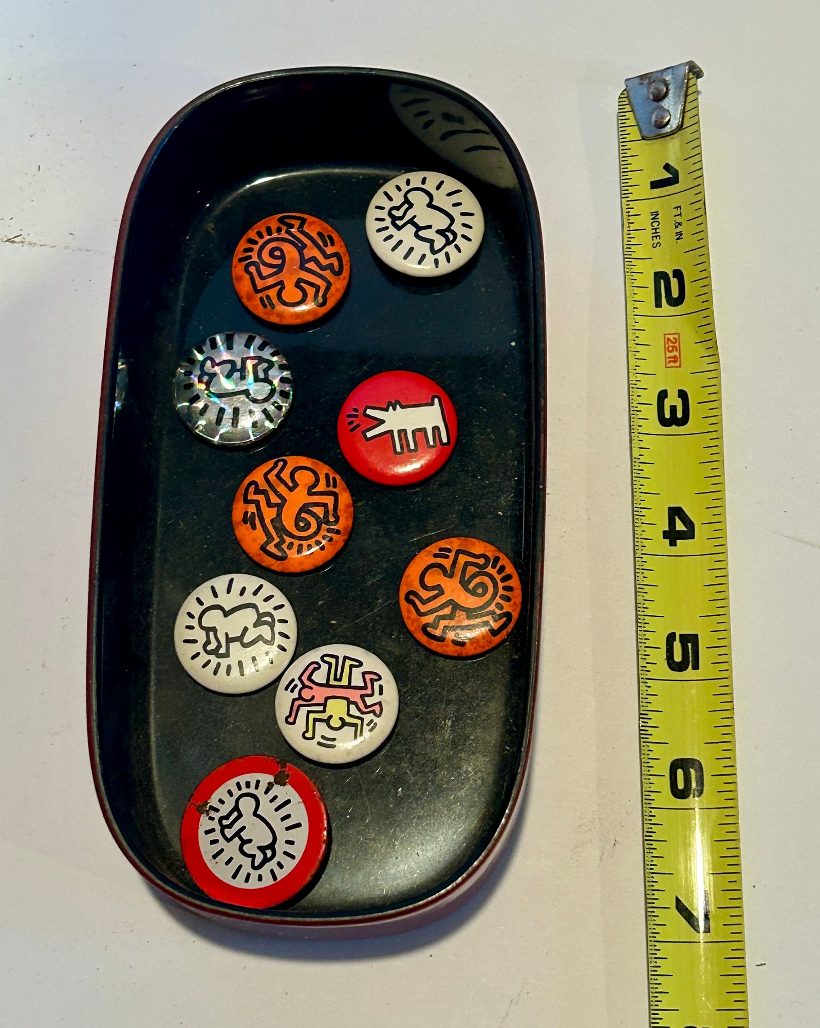 Keith Haring Authentic Vintage Metal Pins Button Lot #4393 ...